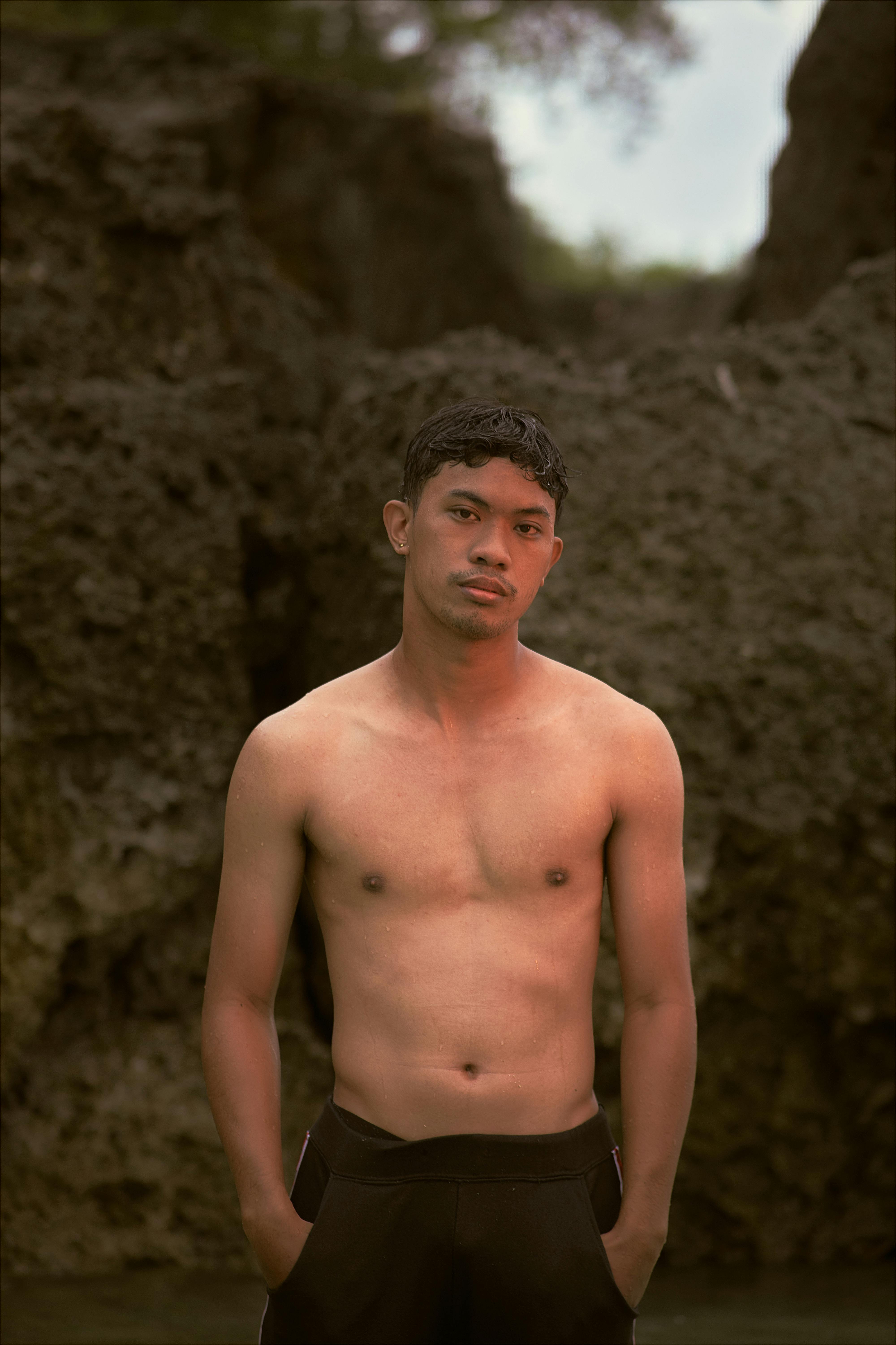 Portrait of a Shirtless Model · Free Stock Photo