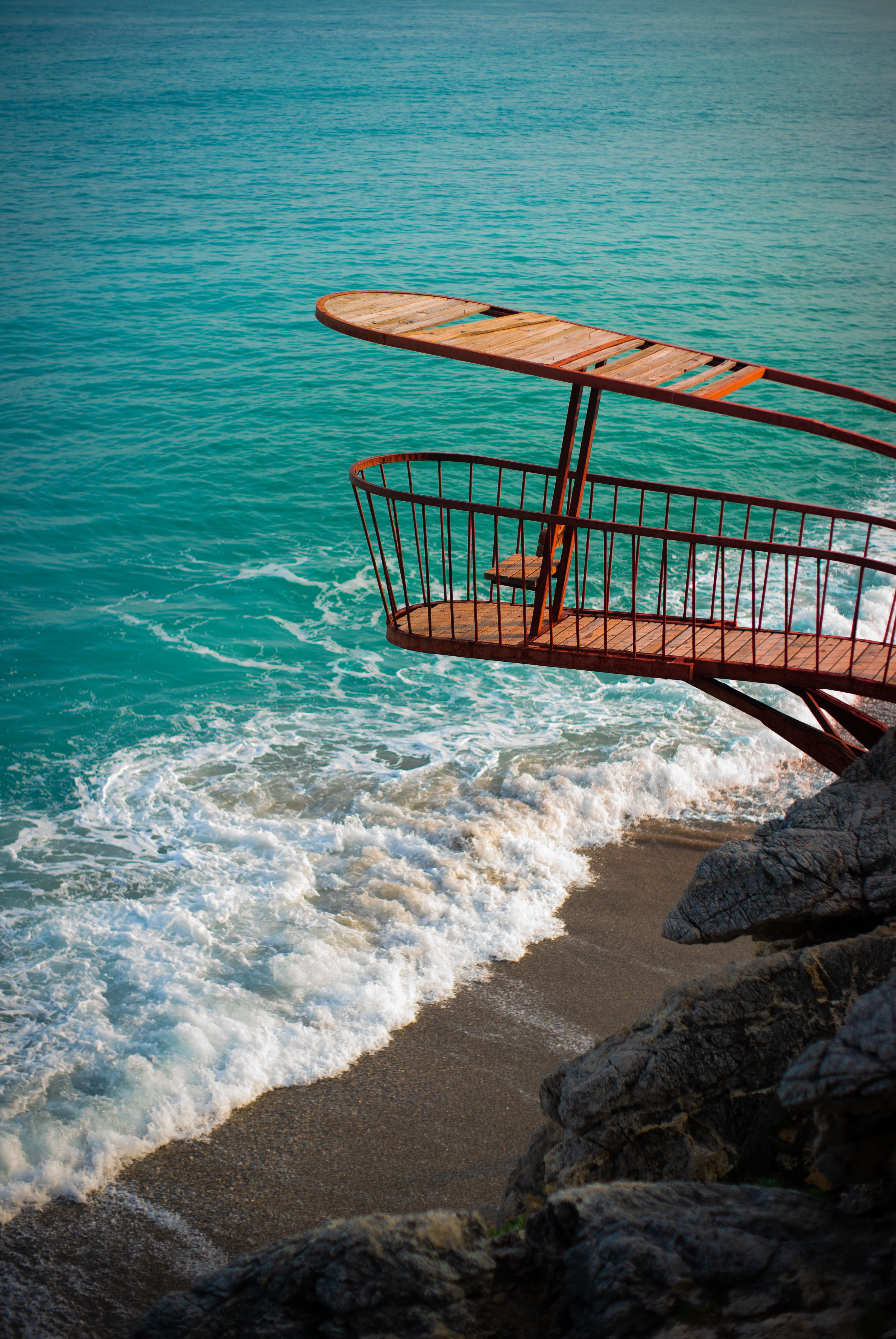 View Deck Hanging from Cliff Rocks · Free Stock Photo