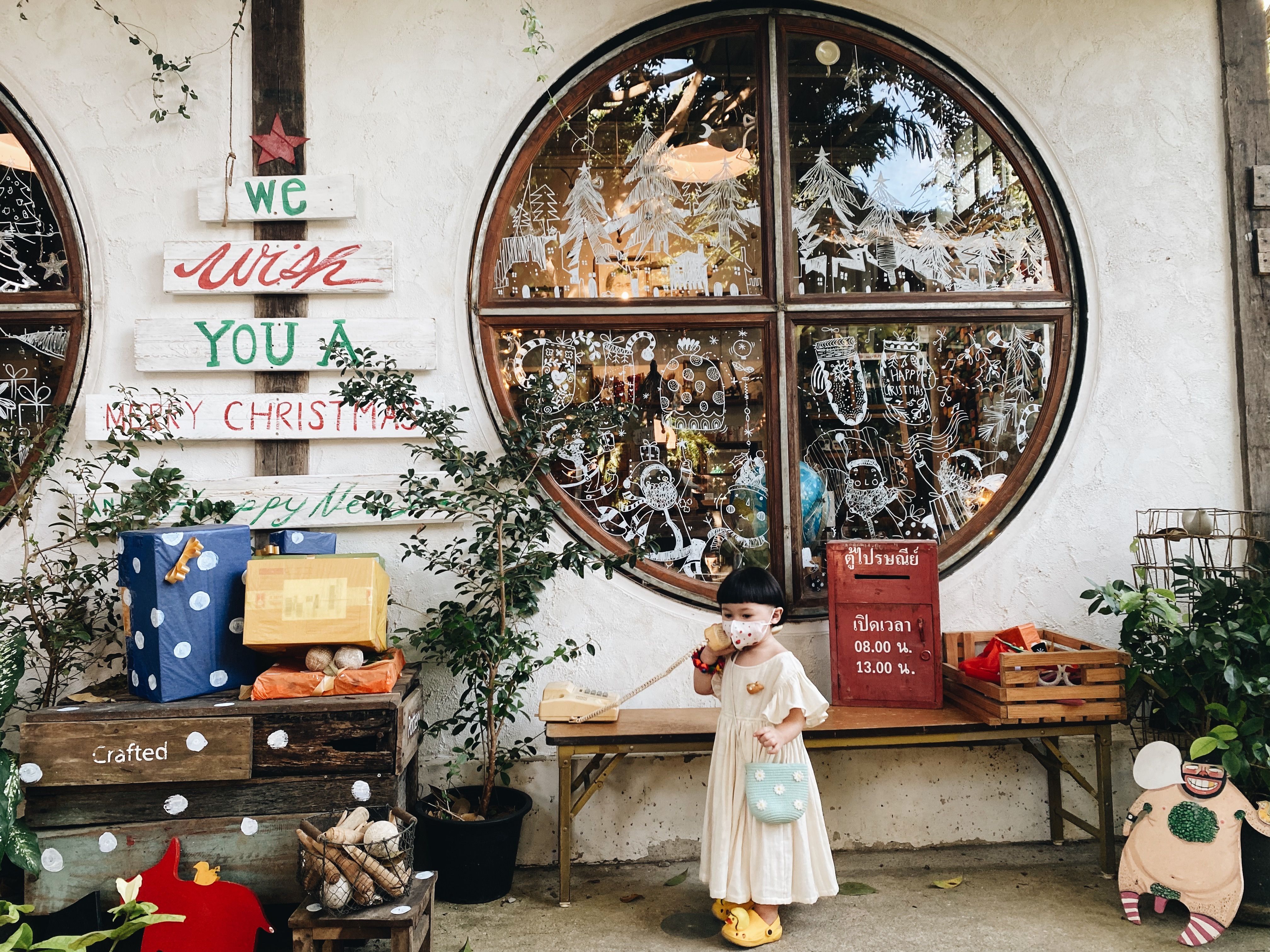 Girl in Front of Store Facade · Free Stock Photo