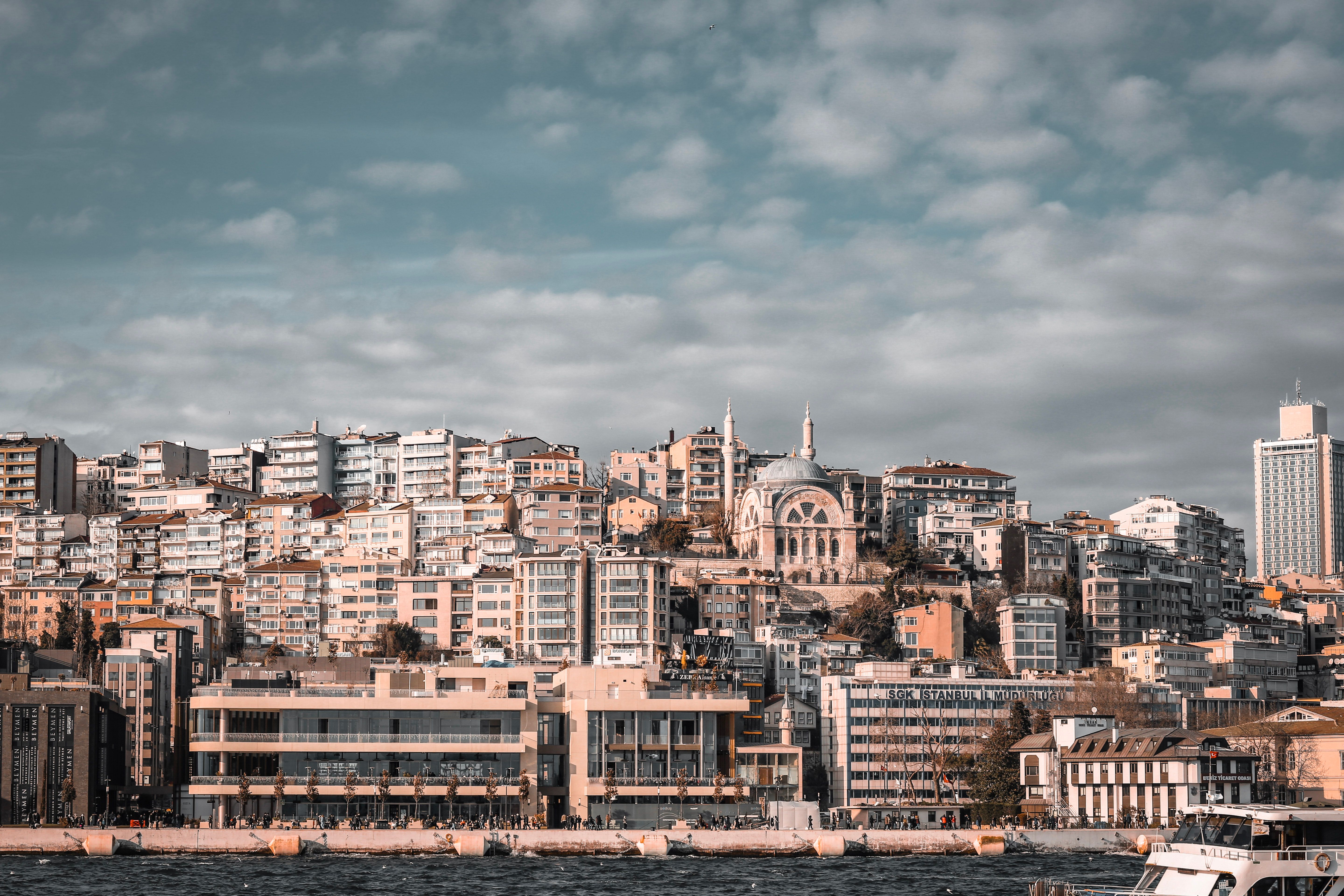 Apartment Buildings and Mosque in Istanbul Cityscape · Free Stock Photo