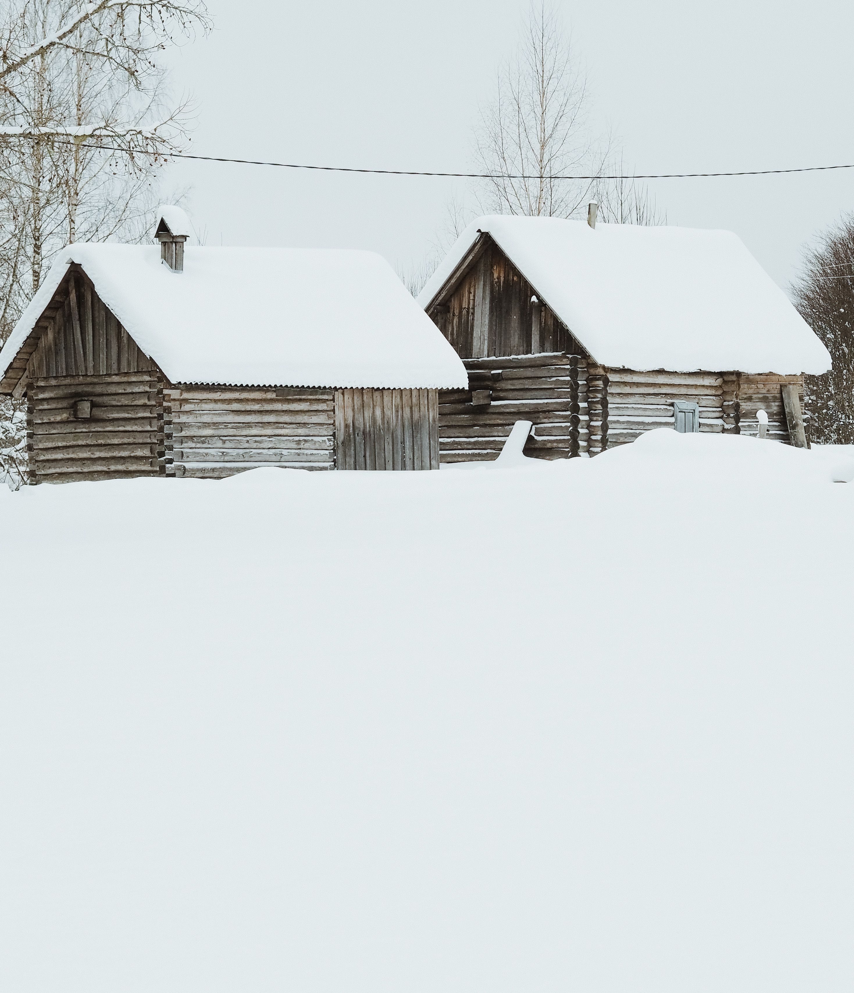Brown Wooden House Covered With Snow · Free Stock Photo