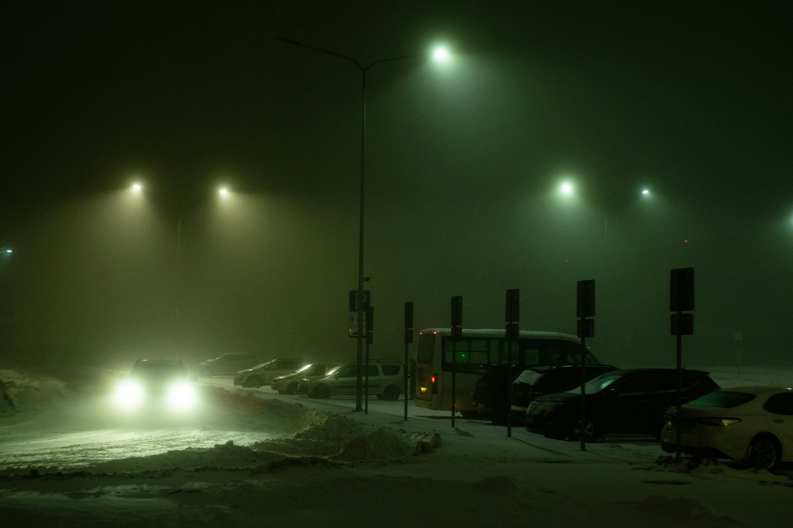 A Car Parked in the Parking Light · Free Stock Photo