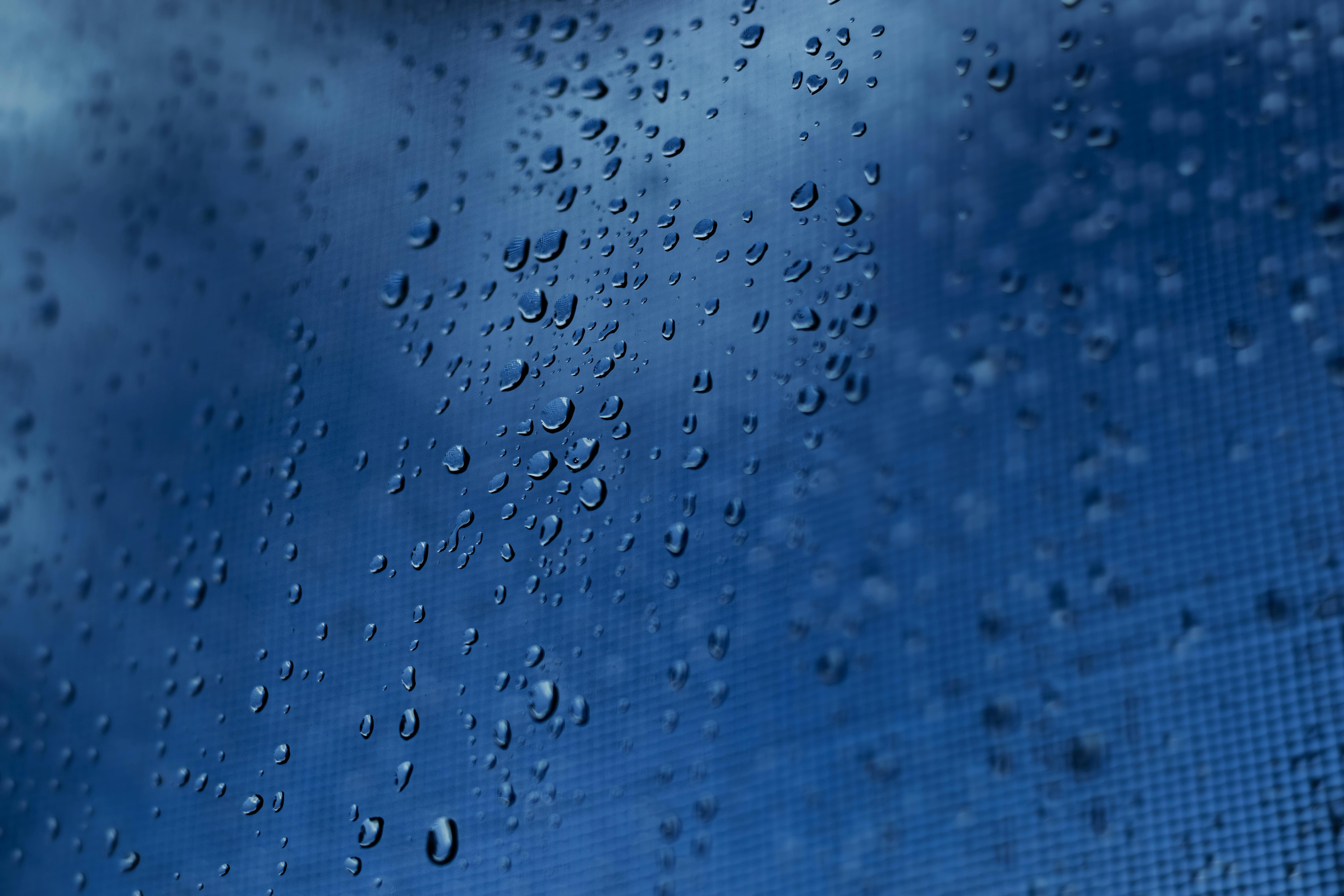 Selective Photography of Glass Window With Drops of Water during ...