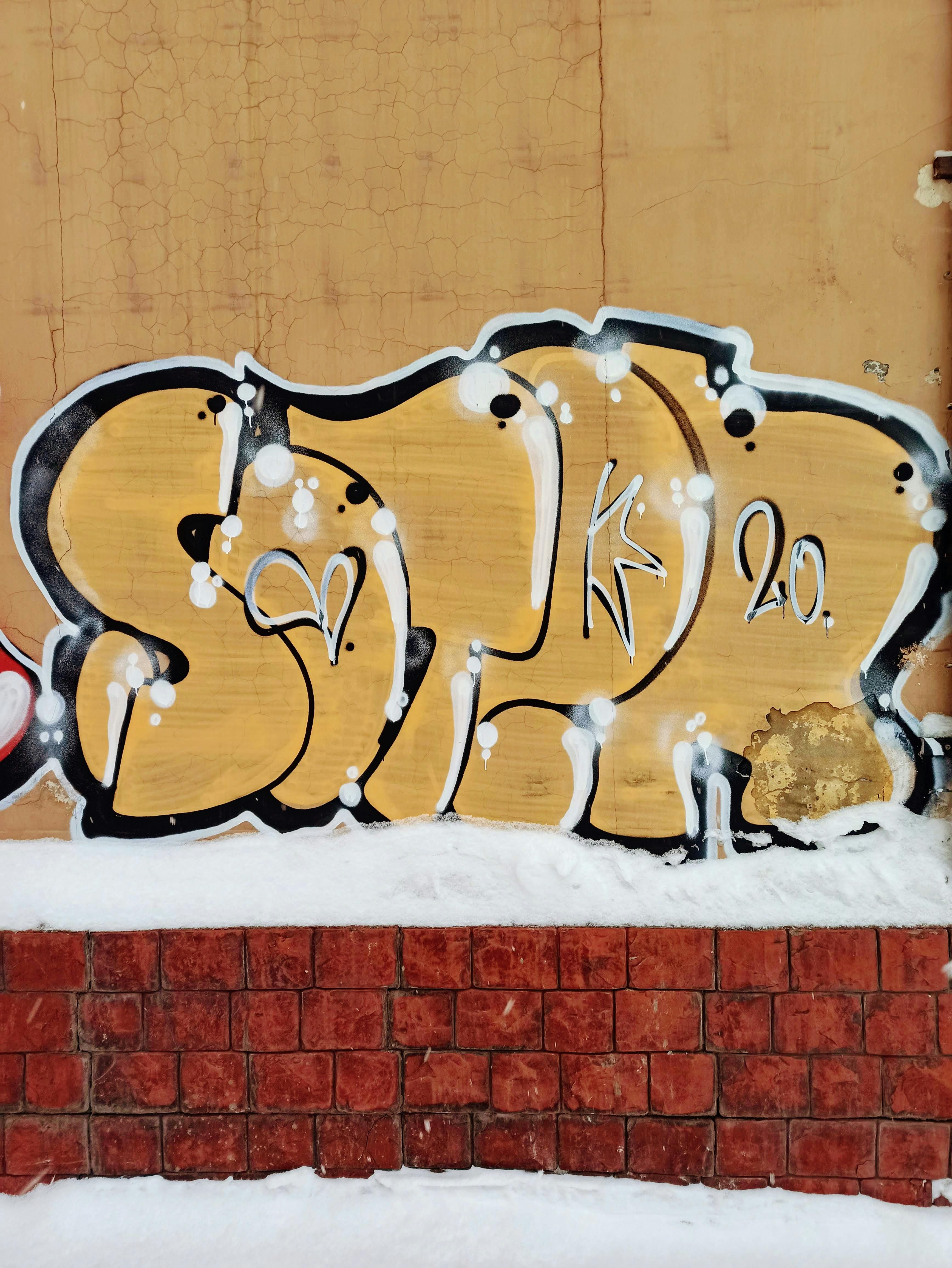 Black and Yellow Graffiti Art · Free Stock Photo