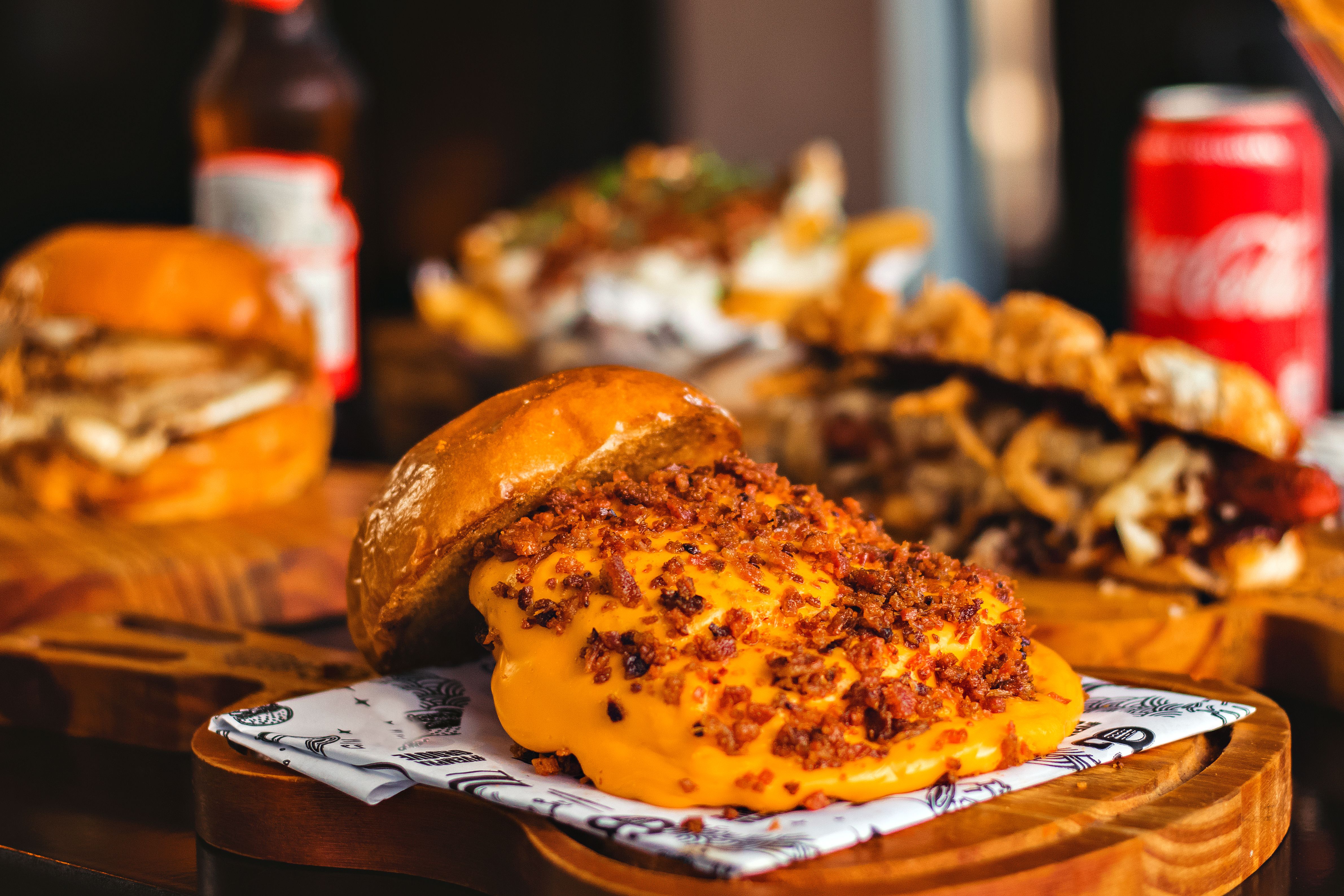 Burger Buns on Yellow Surface · Free Stock Photo