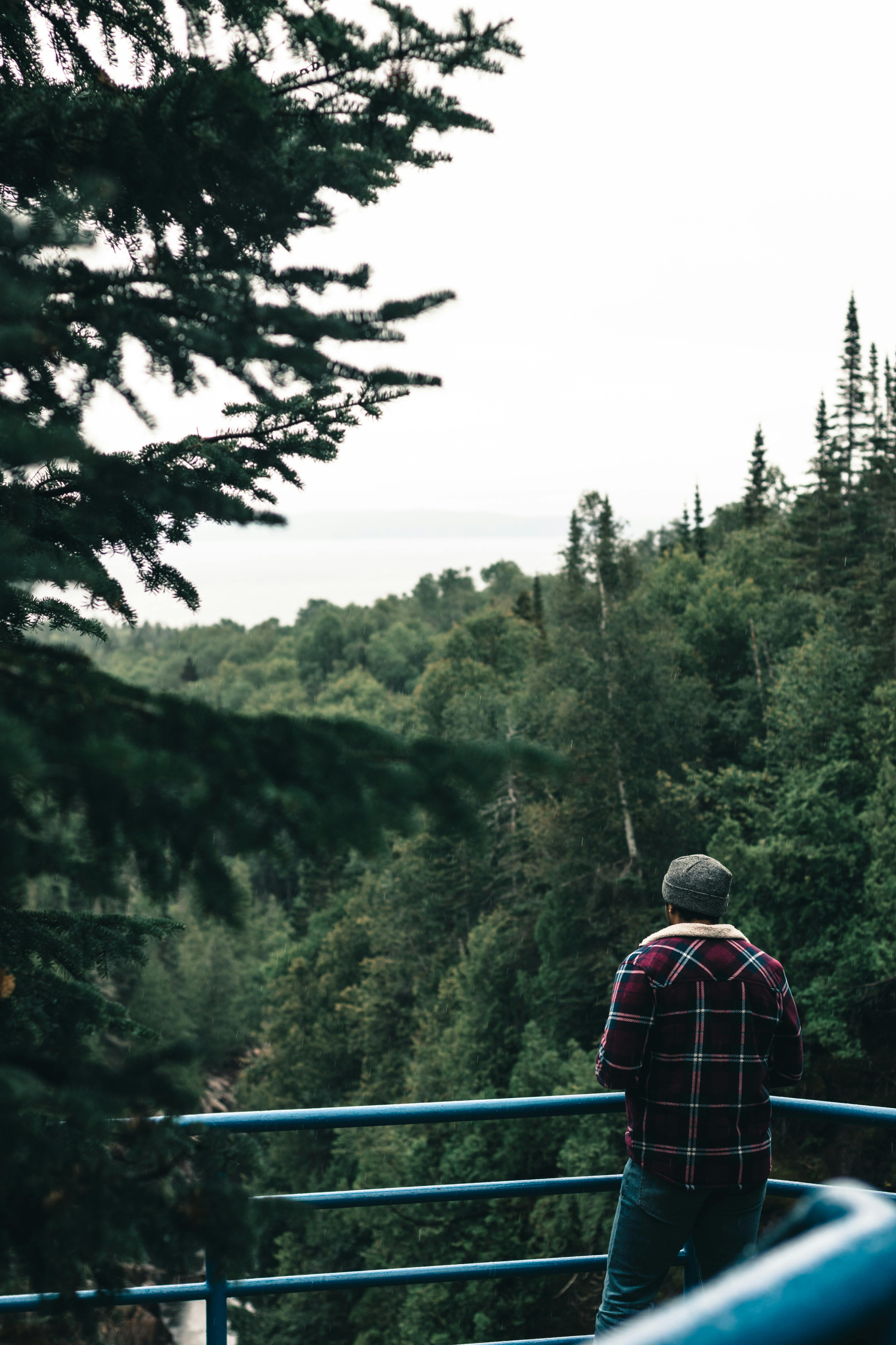 Back View of a Man Standing Alone on the Seashore · Free Stock Photo