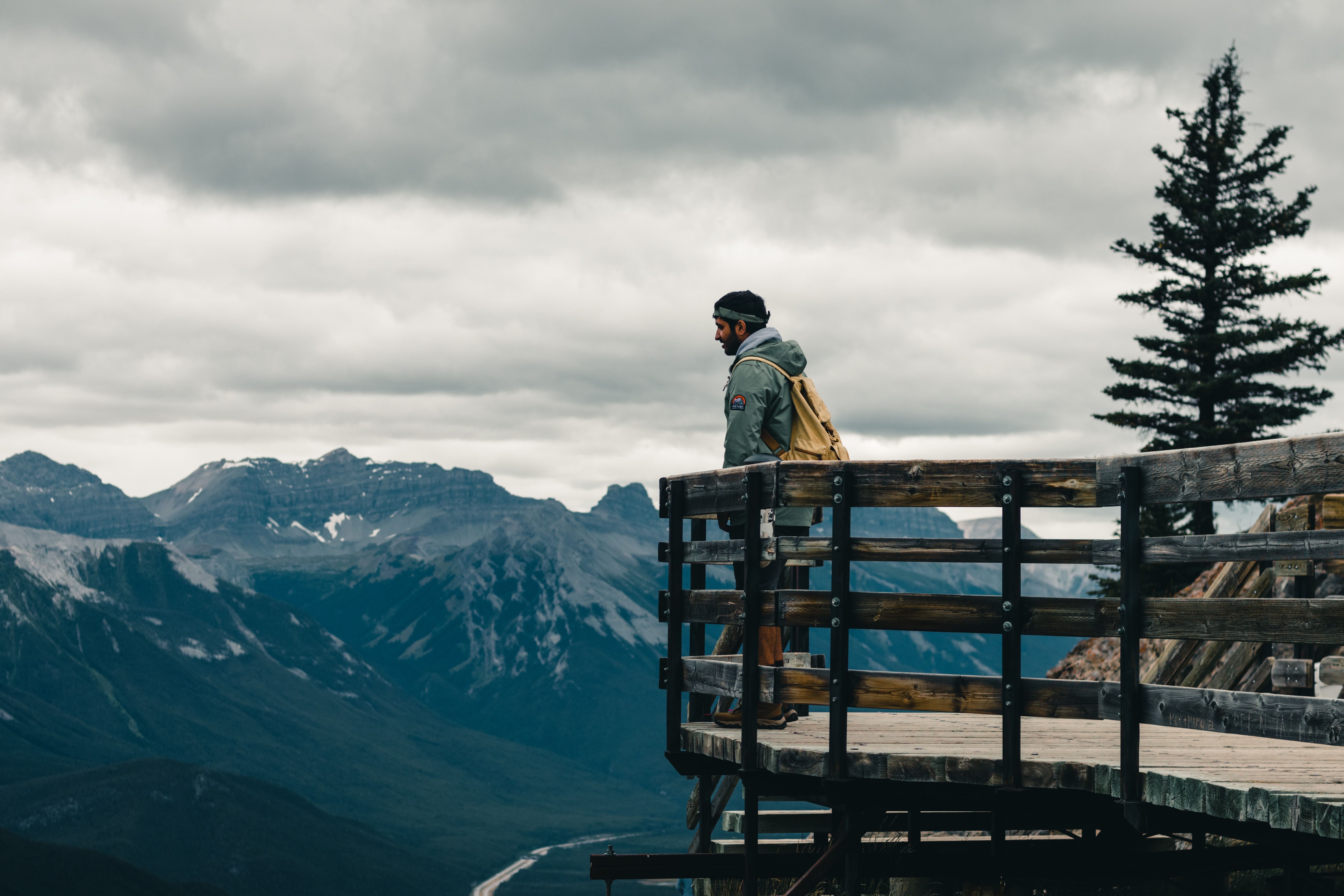 A Man Looking the Mountains · Free Stock Photo
