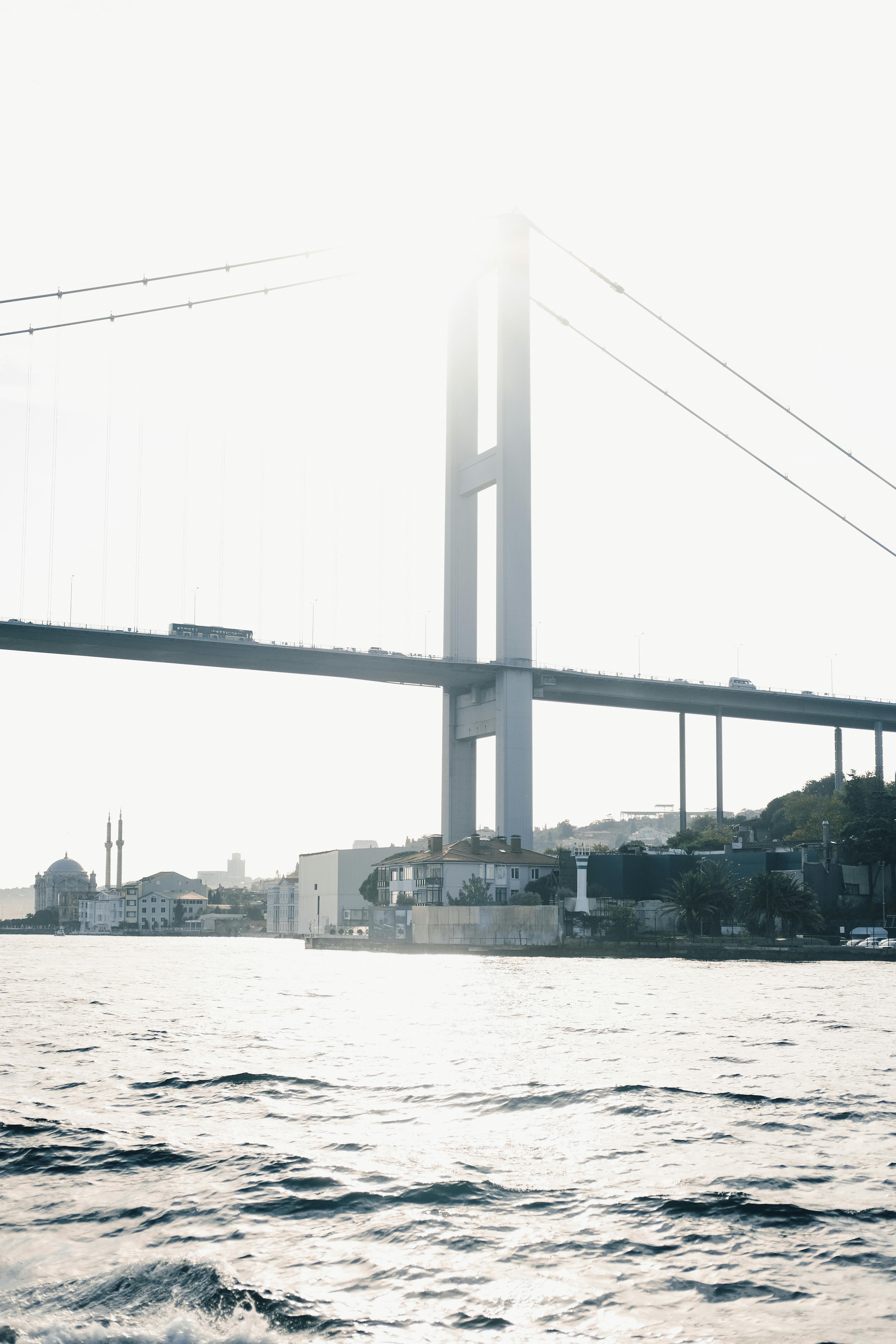 Suspension Bridge over Body of Water · Free Stock Photo
