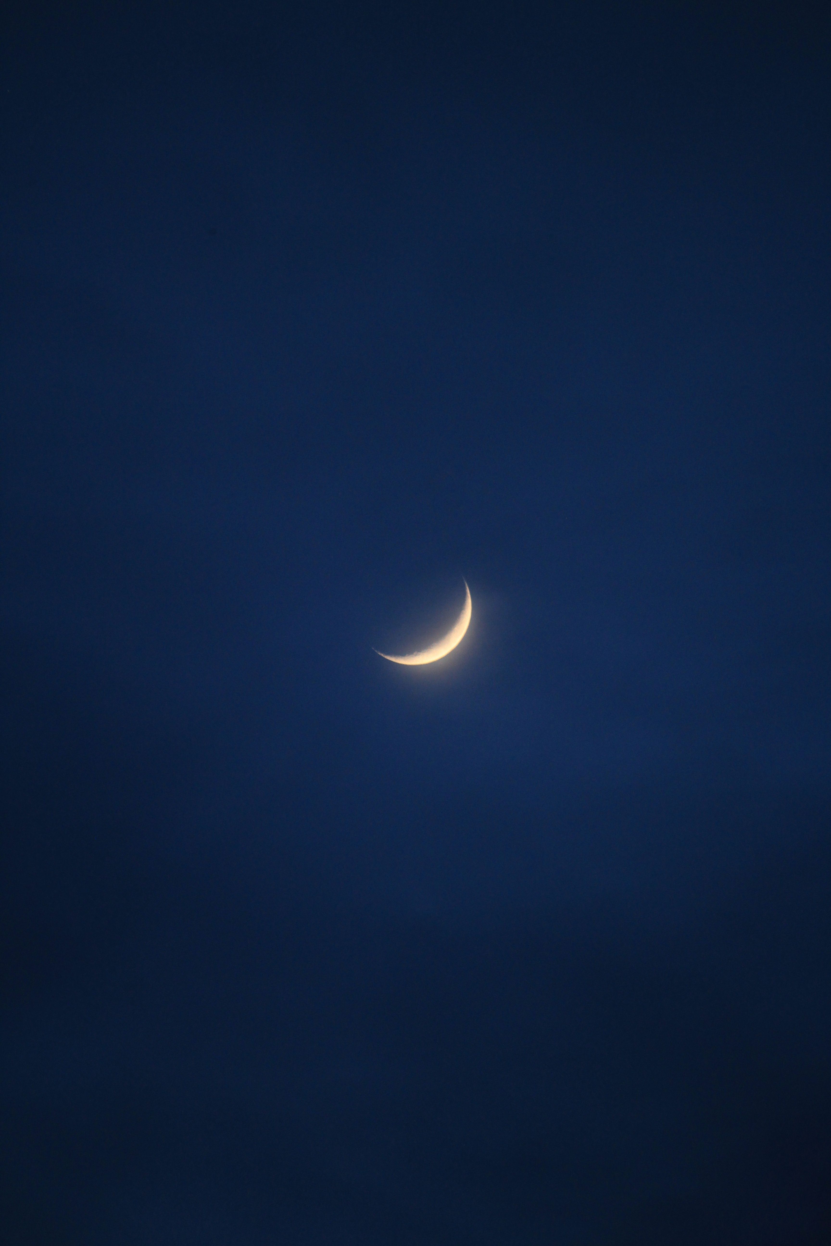 Crescent Moon in The Blue Sky · Free Stock Photo
