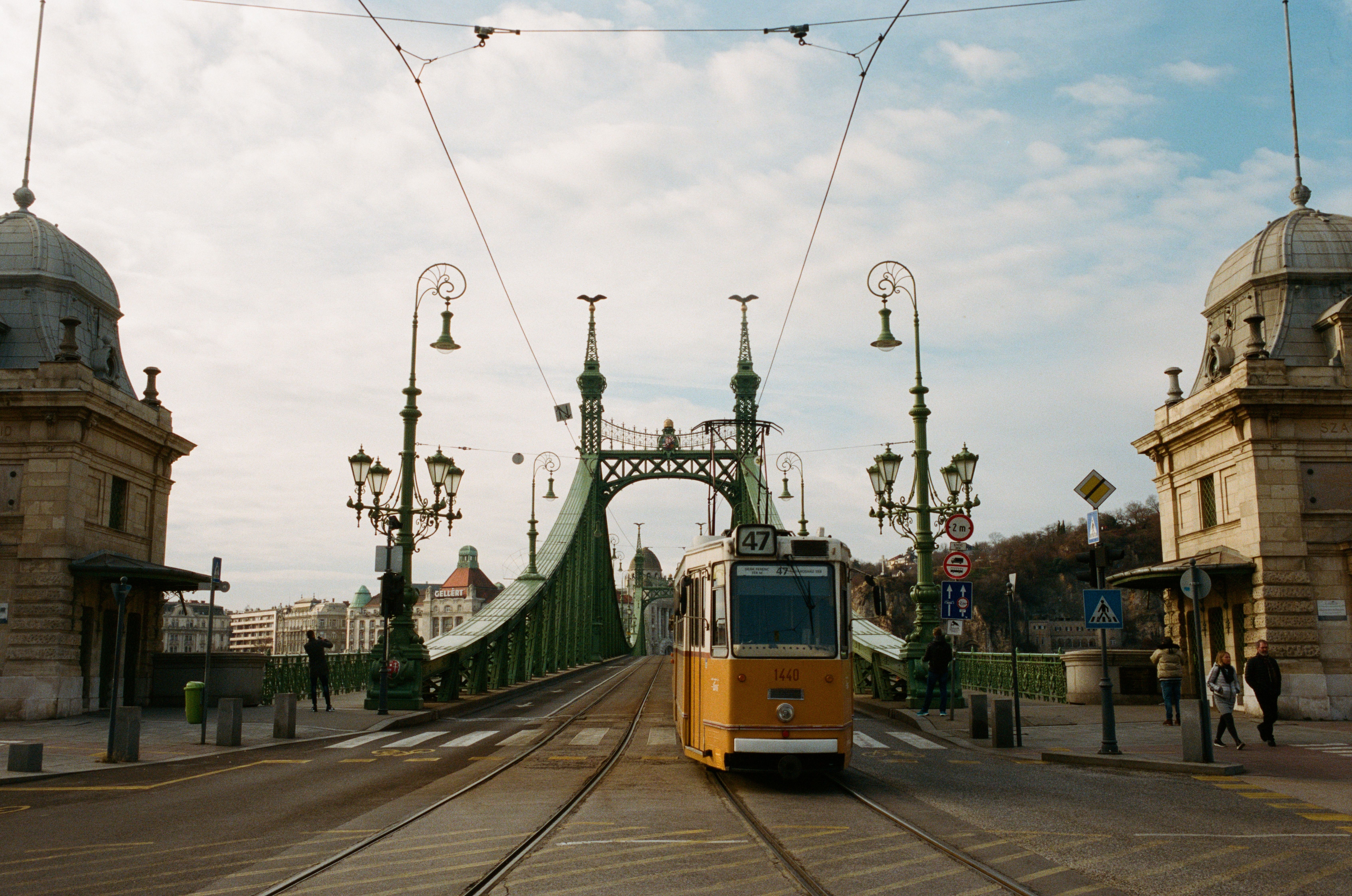 Tram Crossing Old Bridge · Free Stock Photo