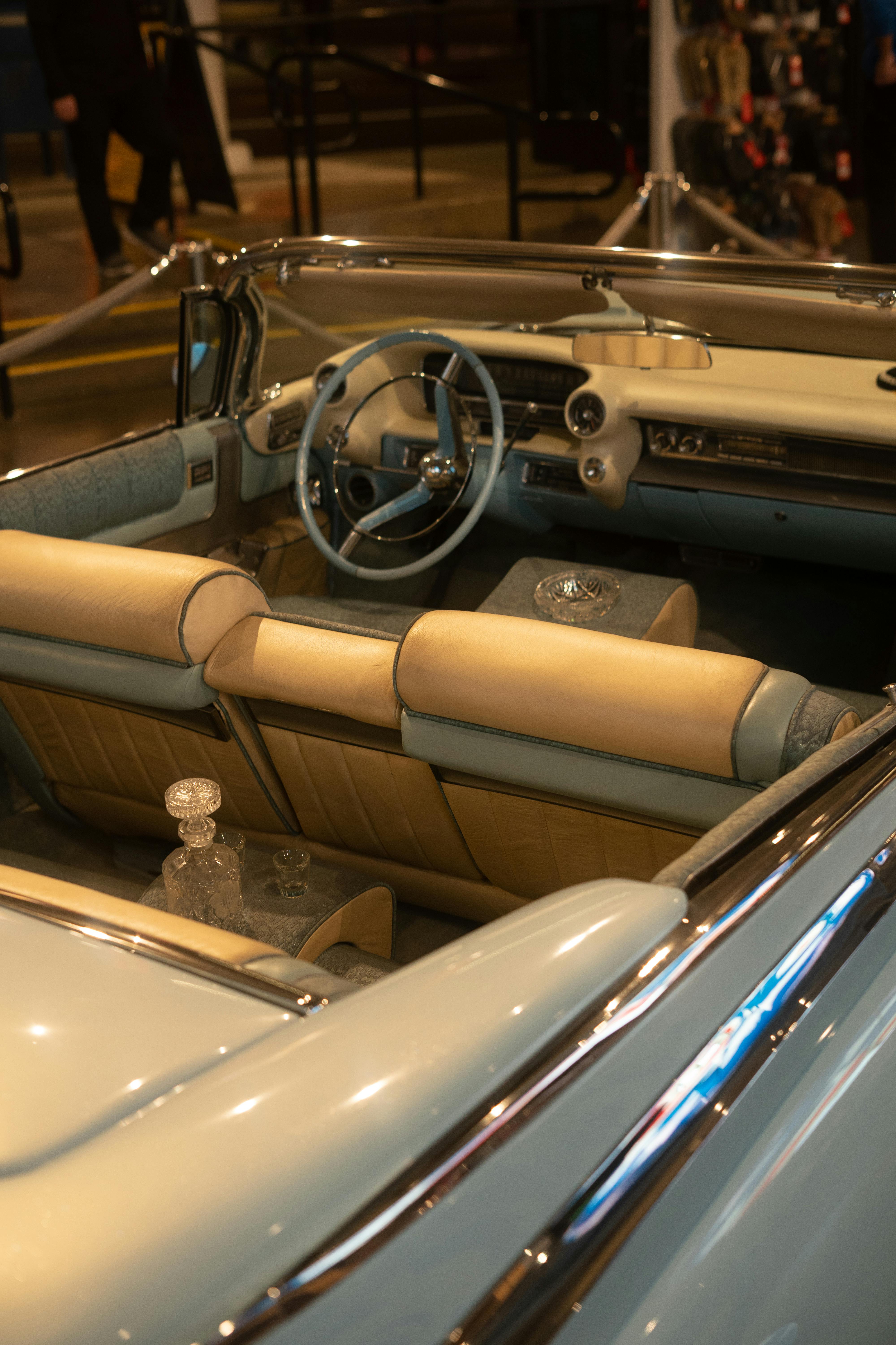 Photo of an Inside of Oldtimer Convertible Car · Free Stock Photo