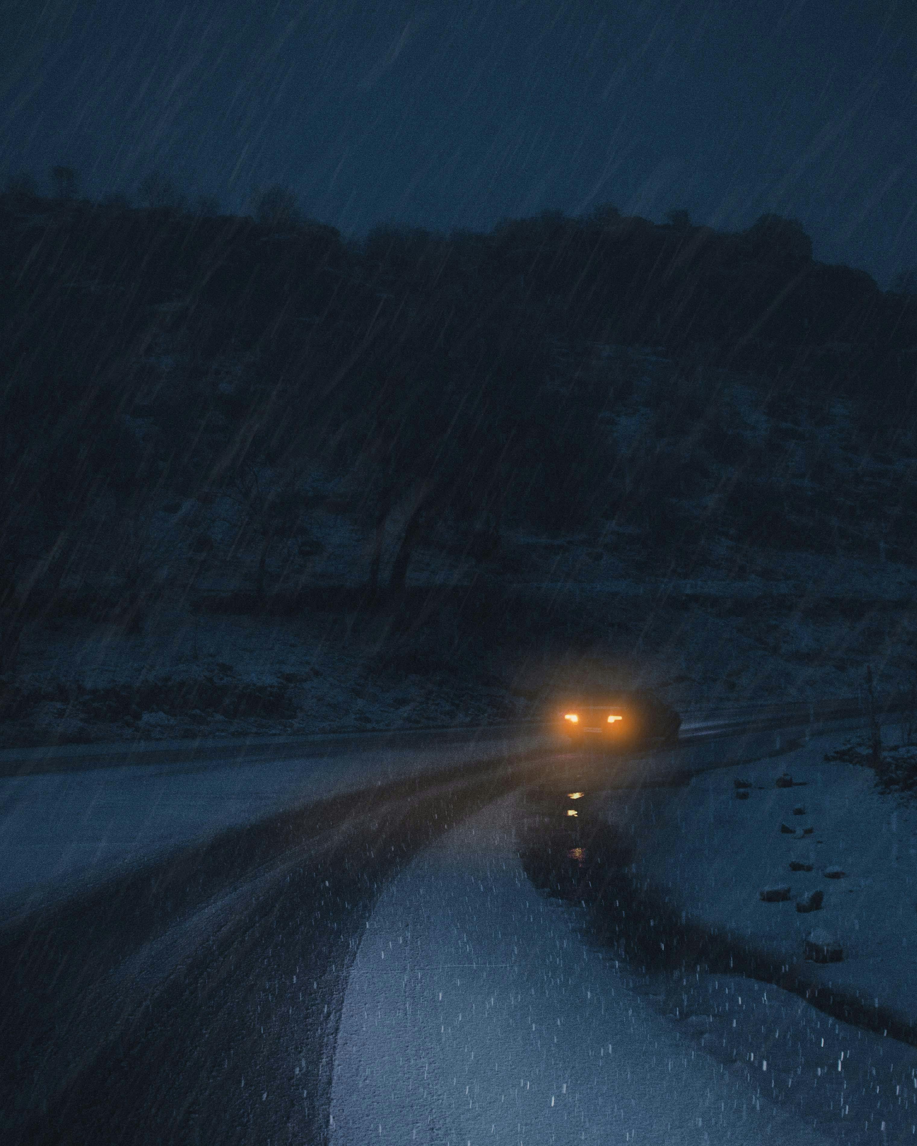 Car on Road during Snow Weather · Free Stock Photo