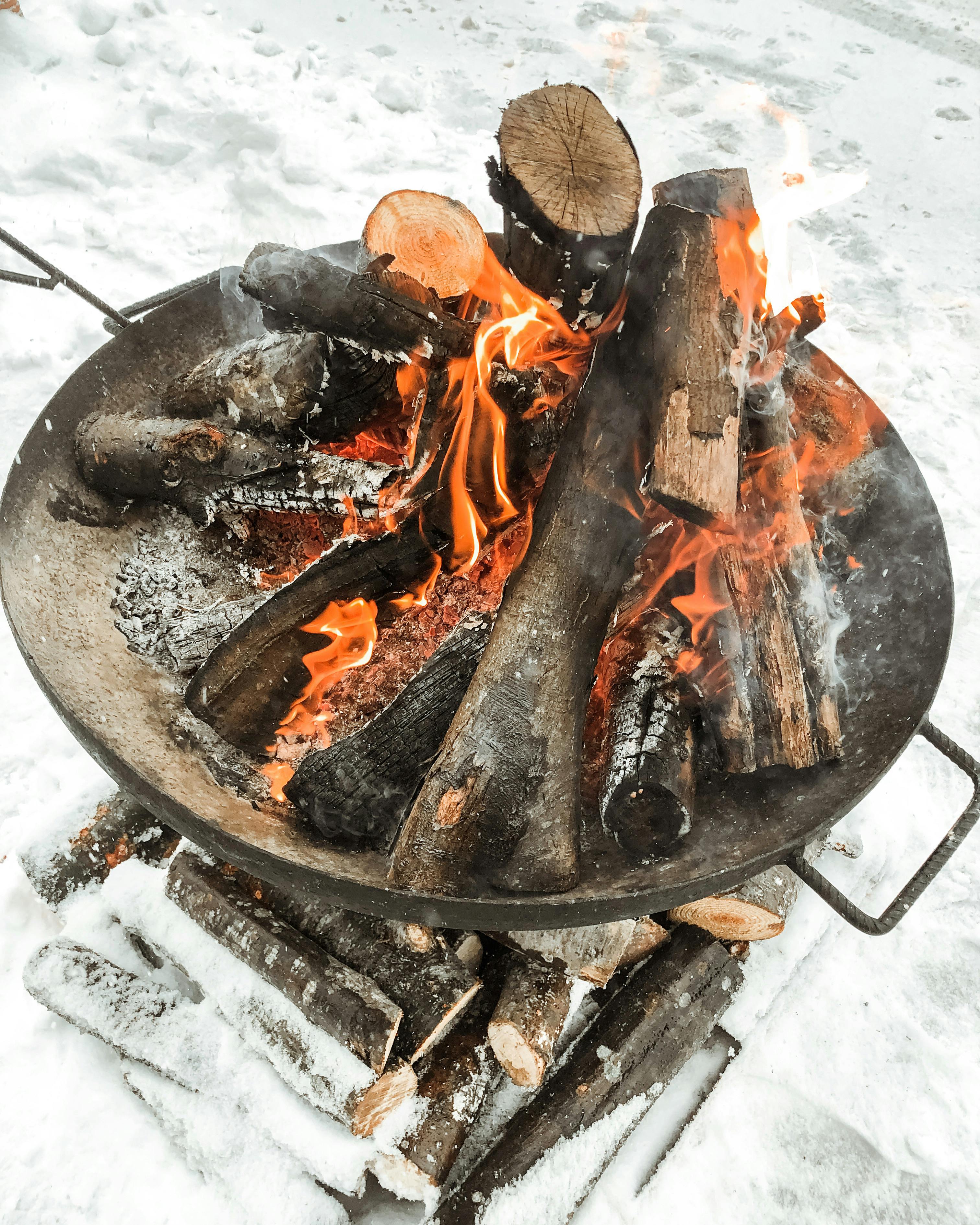Fire Pits In Winter Photos, Download Free Fire Pits In Winter Stock ...