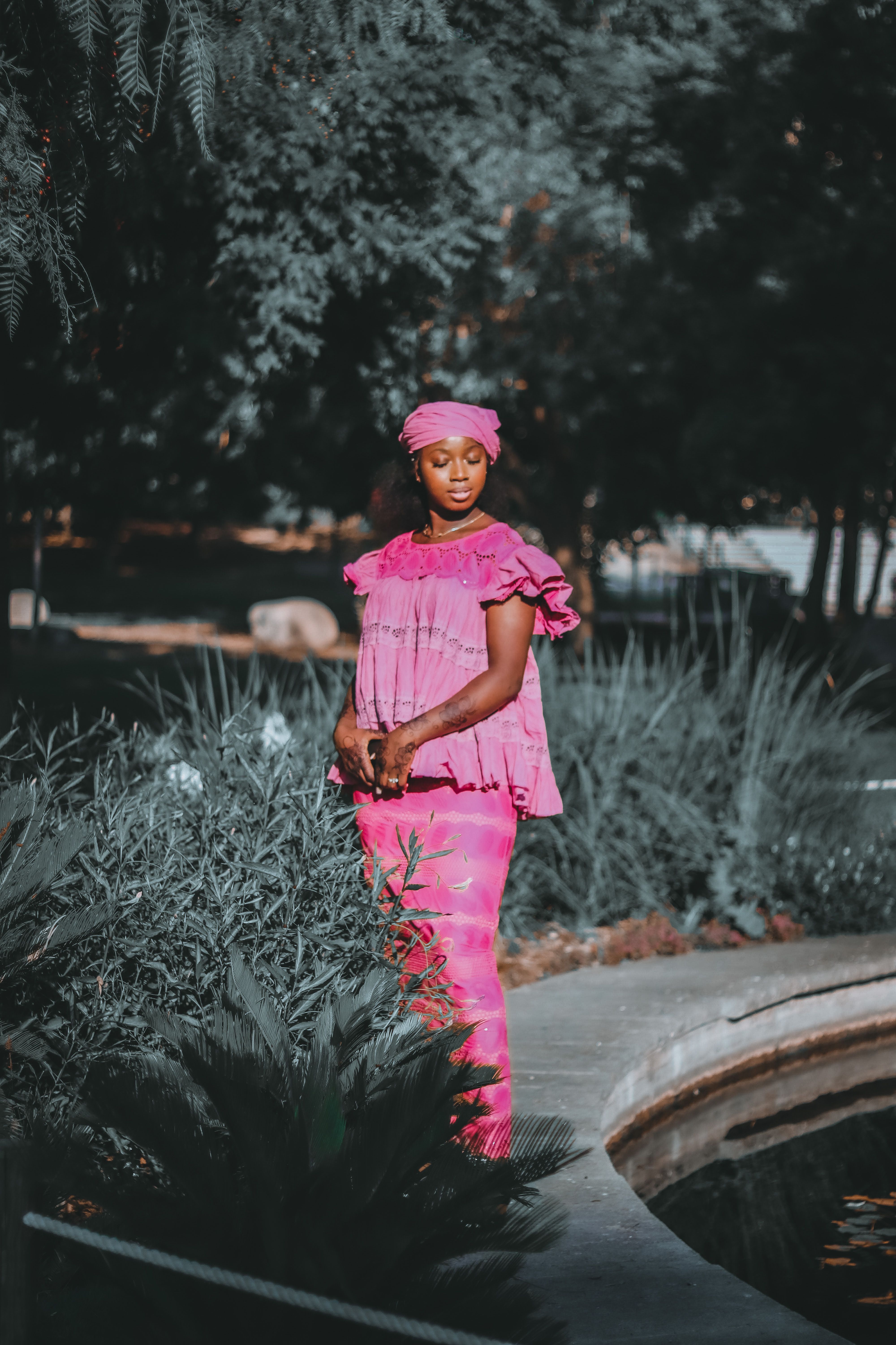 A Woman Wearing a Pink Terno · Free Stock Photo