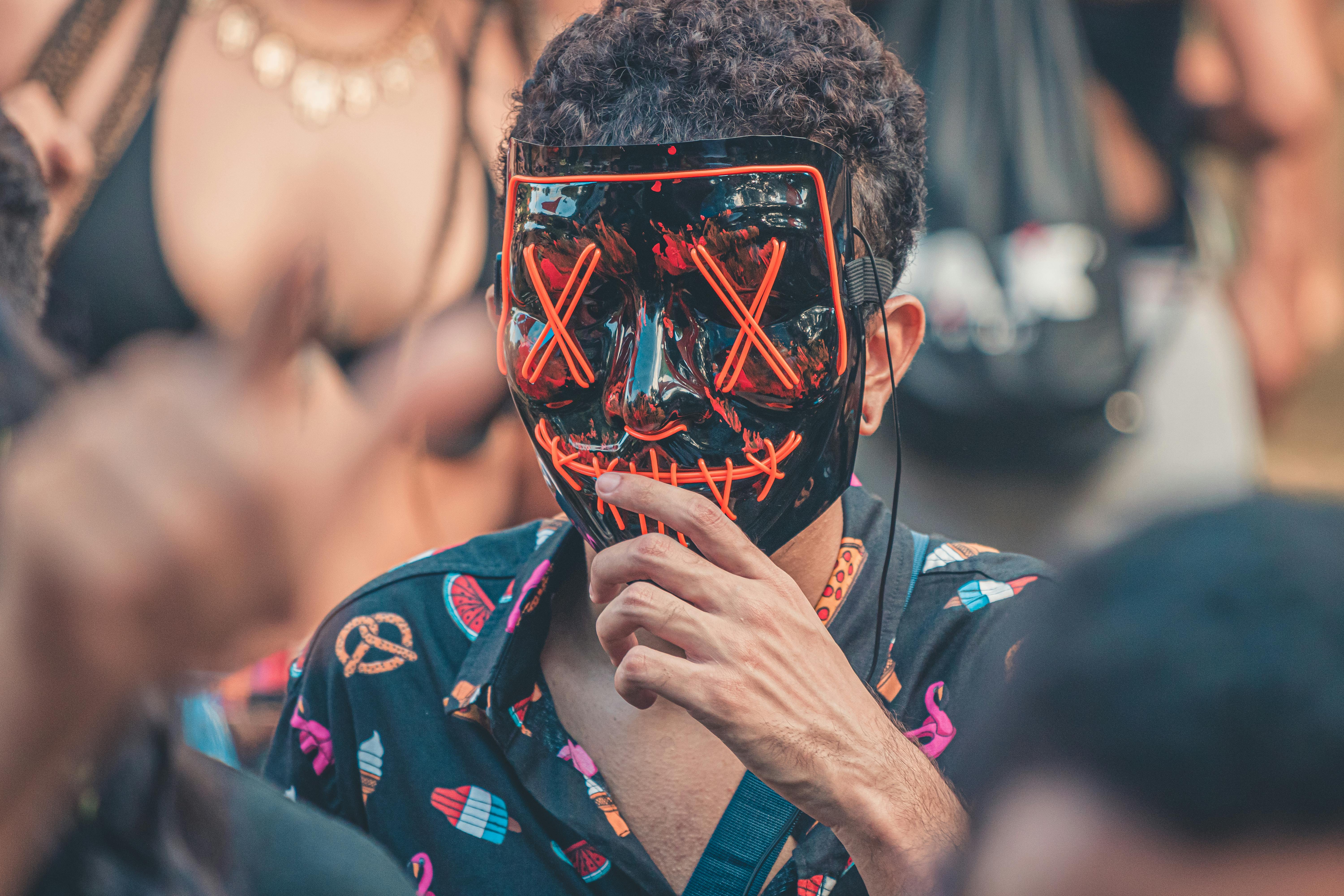 Man in Black and Red Purge Mask · Free Stock Photo