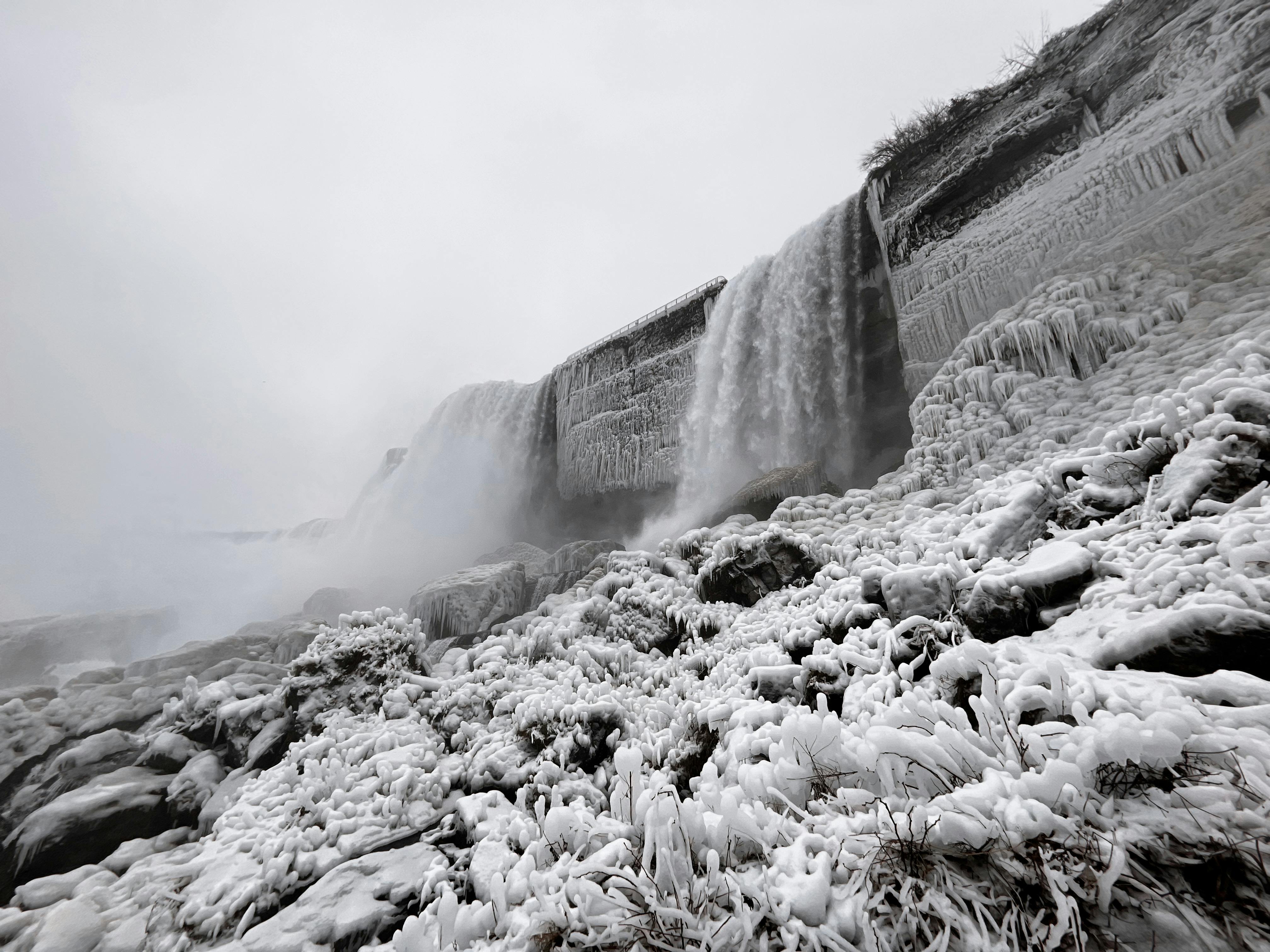 Greyscale Photo of Snow Field and House Painting · Free Stock Photo