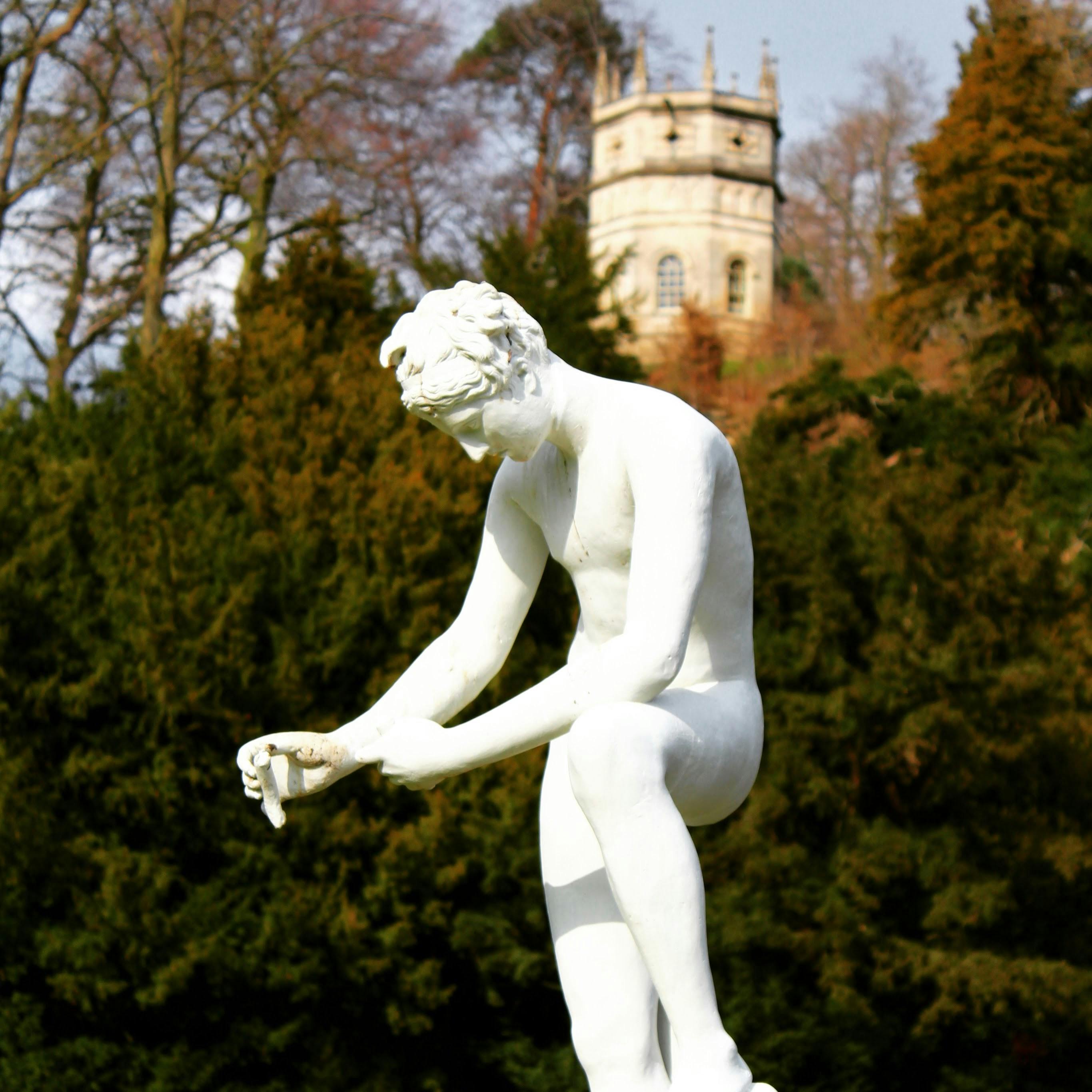 Giant Statue on Top of the Concrete Stairs · Free Stock Photo
