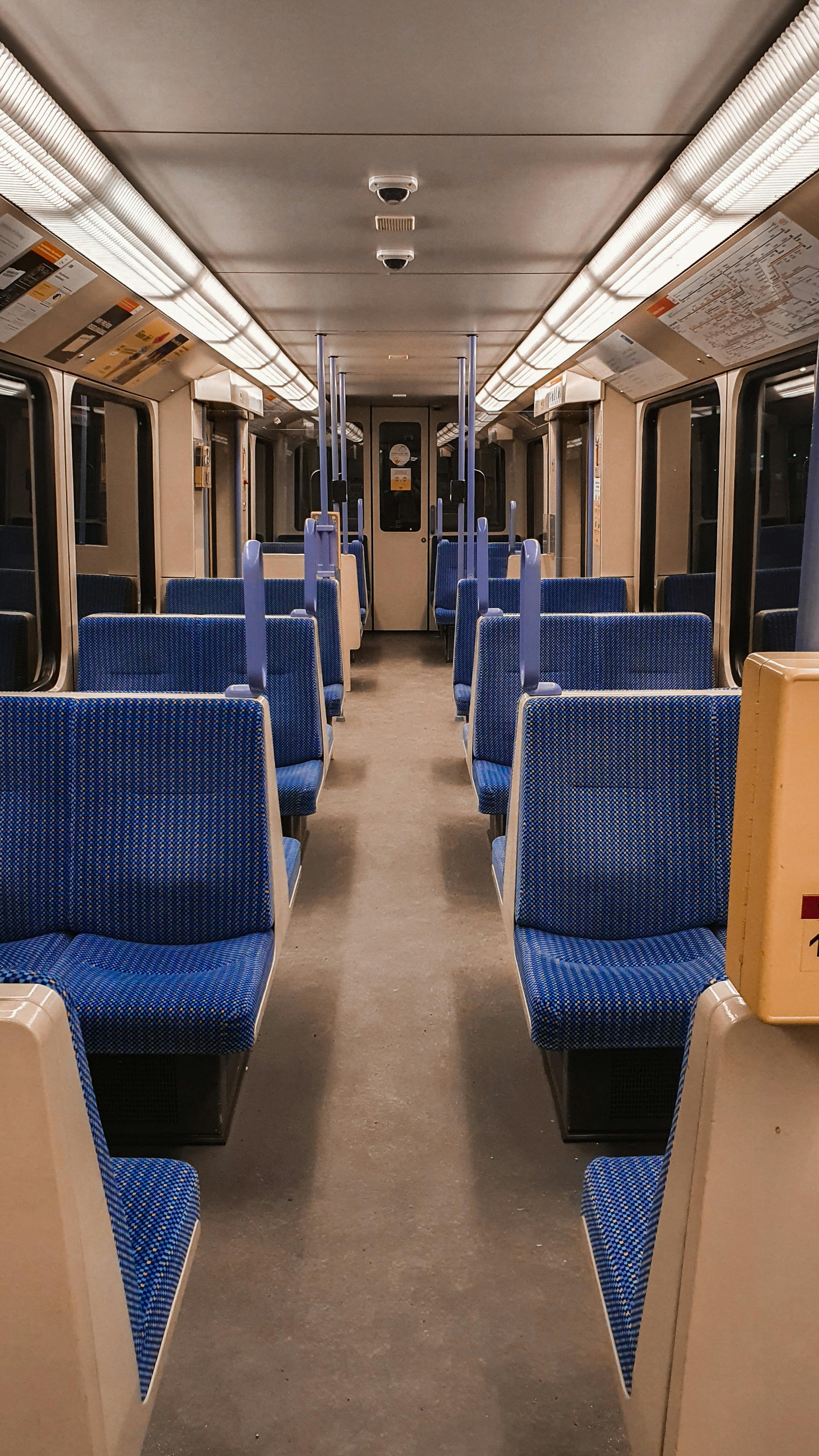 Blue Train Seats · Free Stock Photo