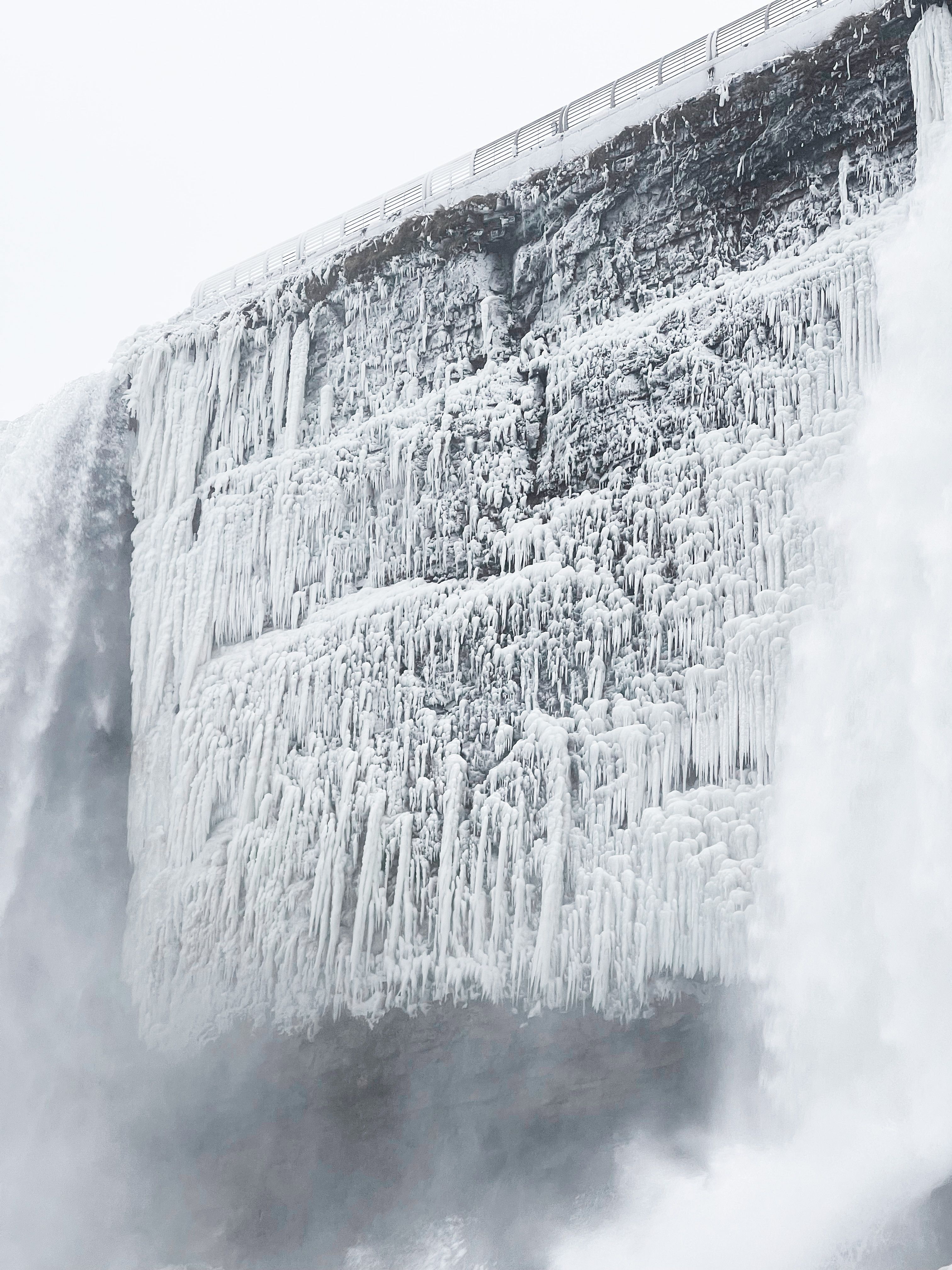 Tall Concrete Wall Covered with Snow · Free Stock Photo