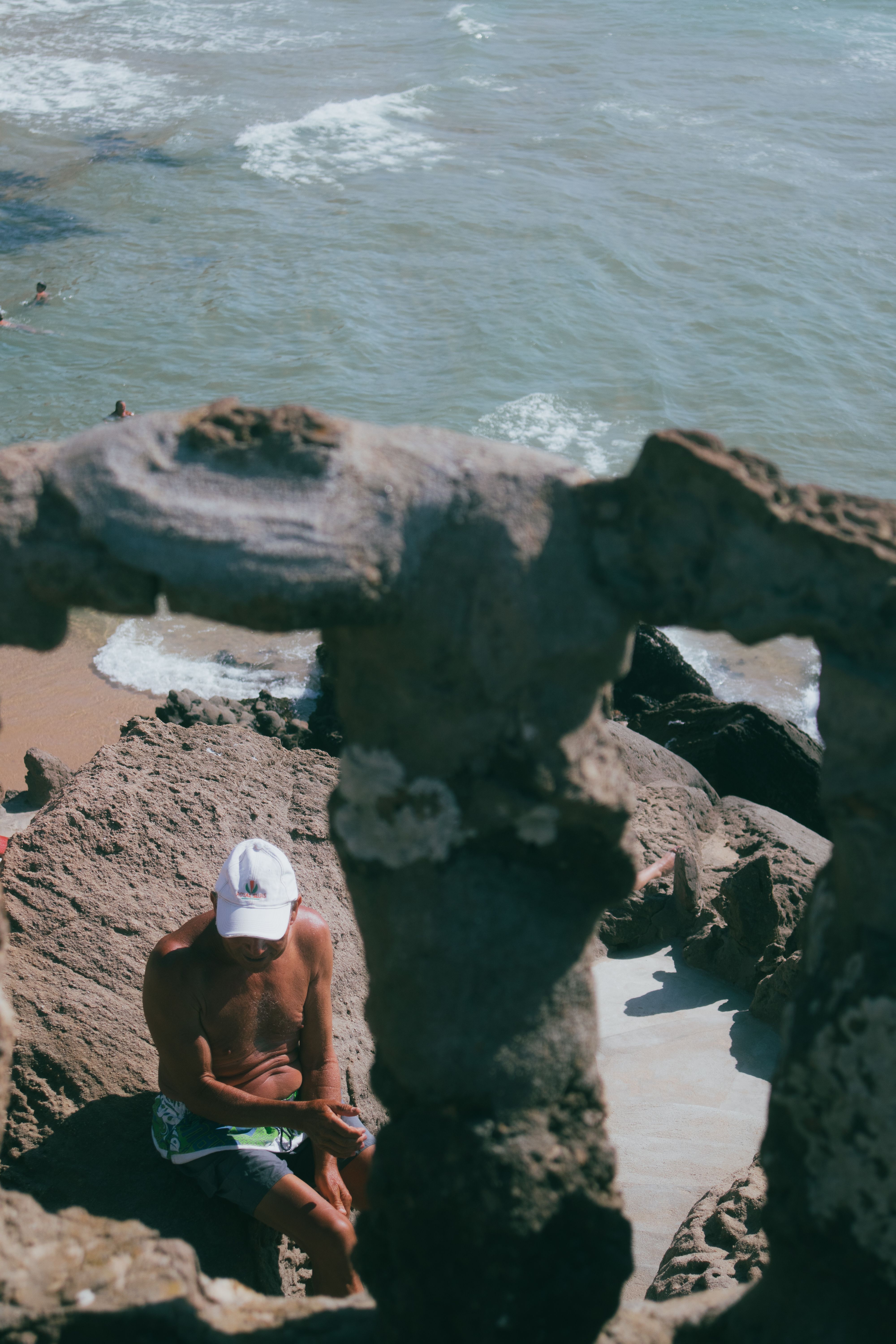 Man Sitting on a Cliff · Free Stock Photo