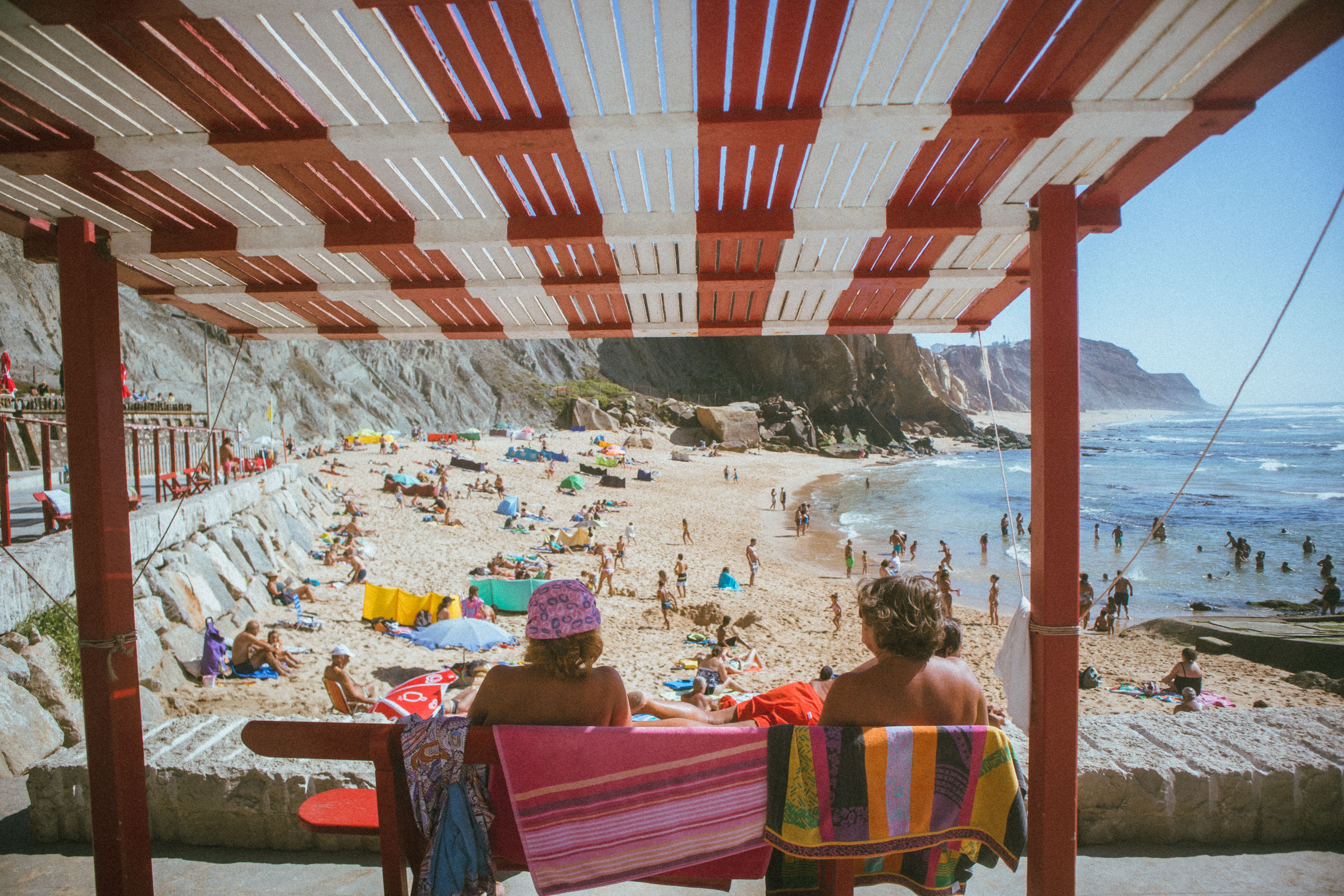 Tourists on Sandy Beach · Free Stock Photo