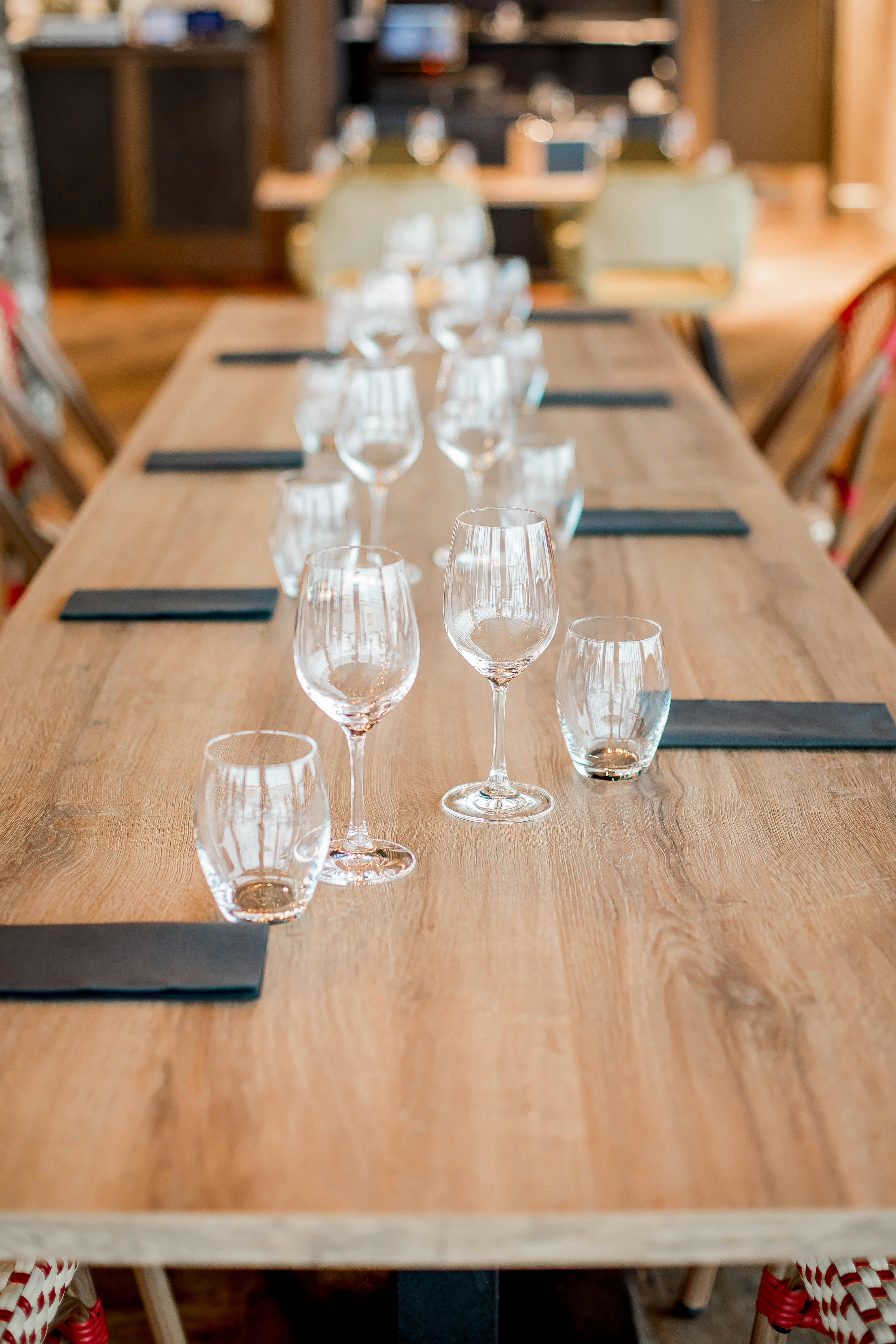 Glasses on a Table · Free Stock Photo