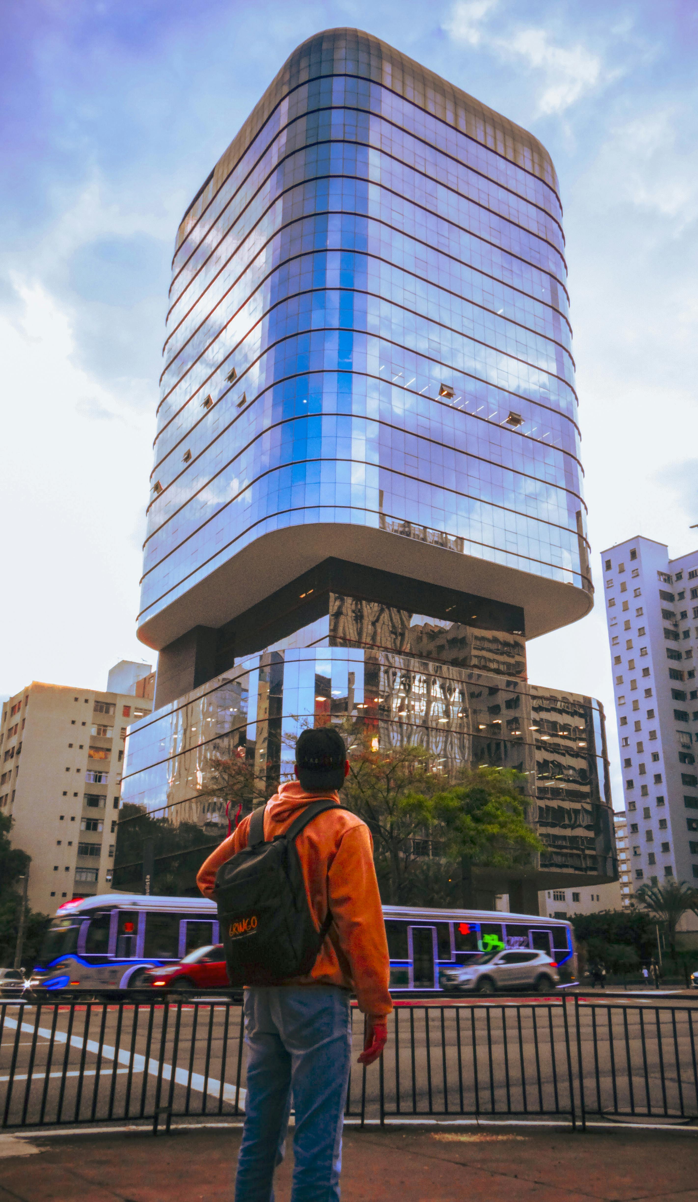 Man Staring at Skyscraper · Free Stock Photo