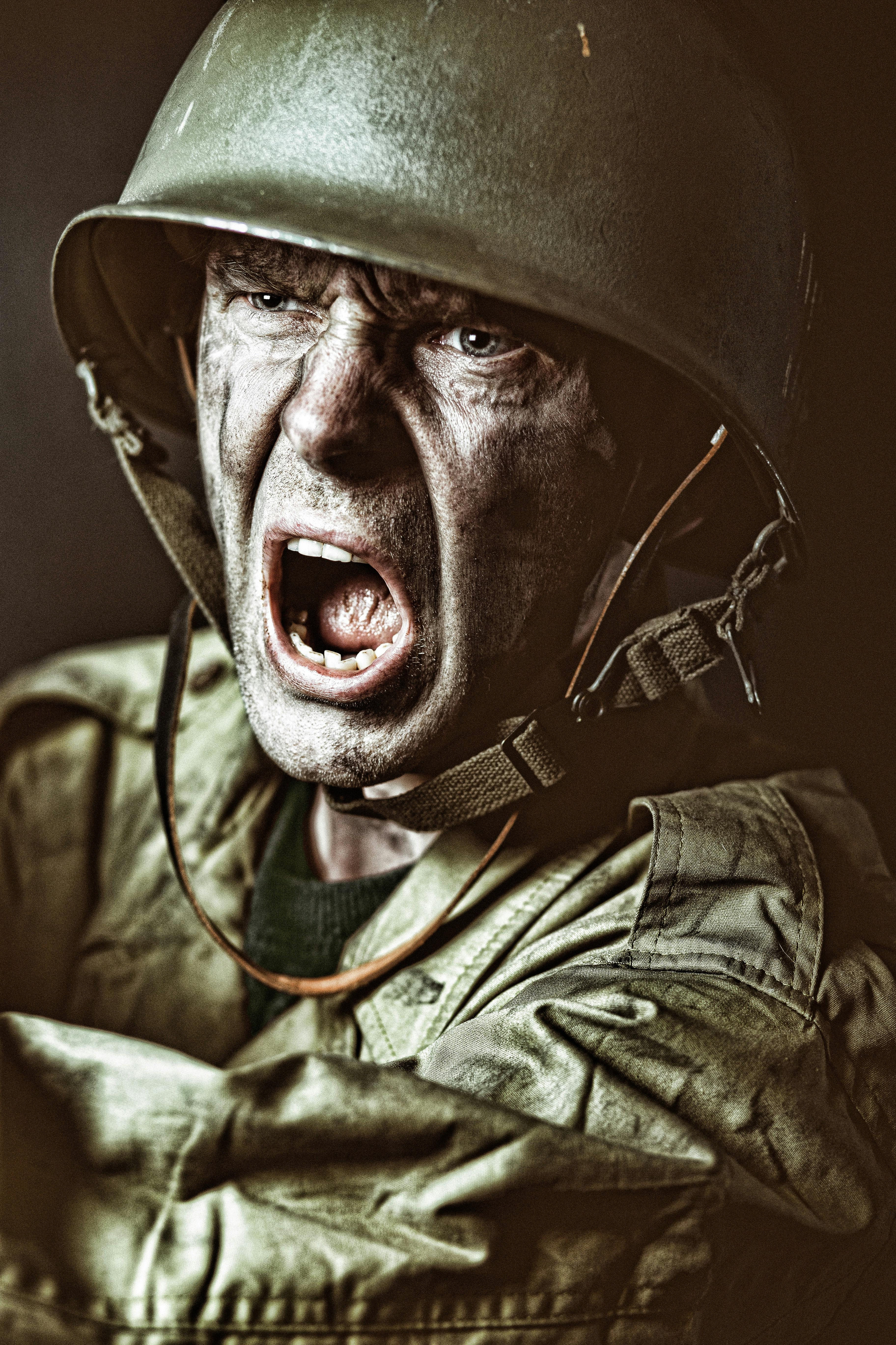Soldier Screaming Photos, Download The BEST Free Soldier Screaming ...