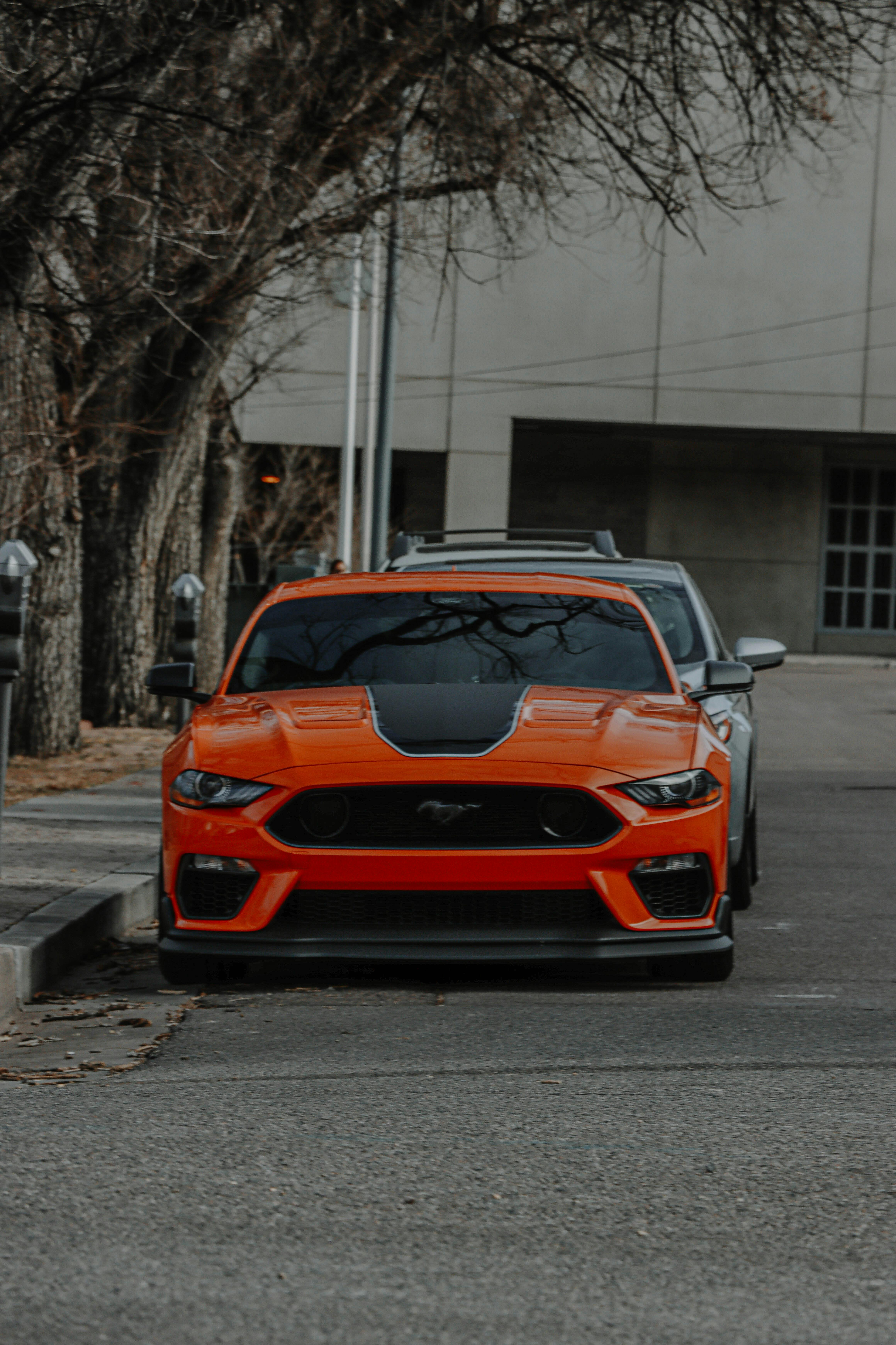 Orange Car Parked on the Street · Free Stock Photo