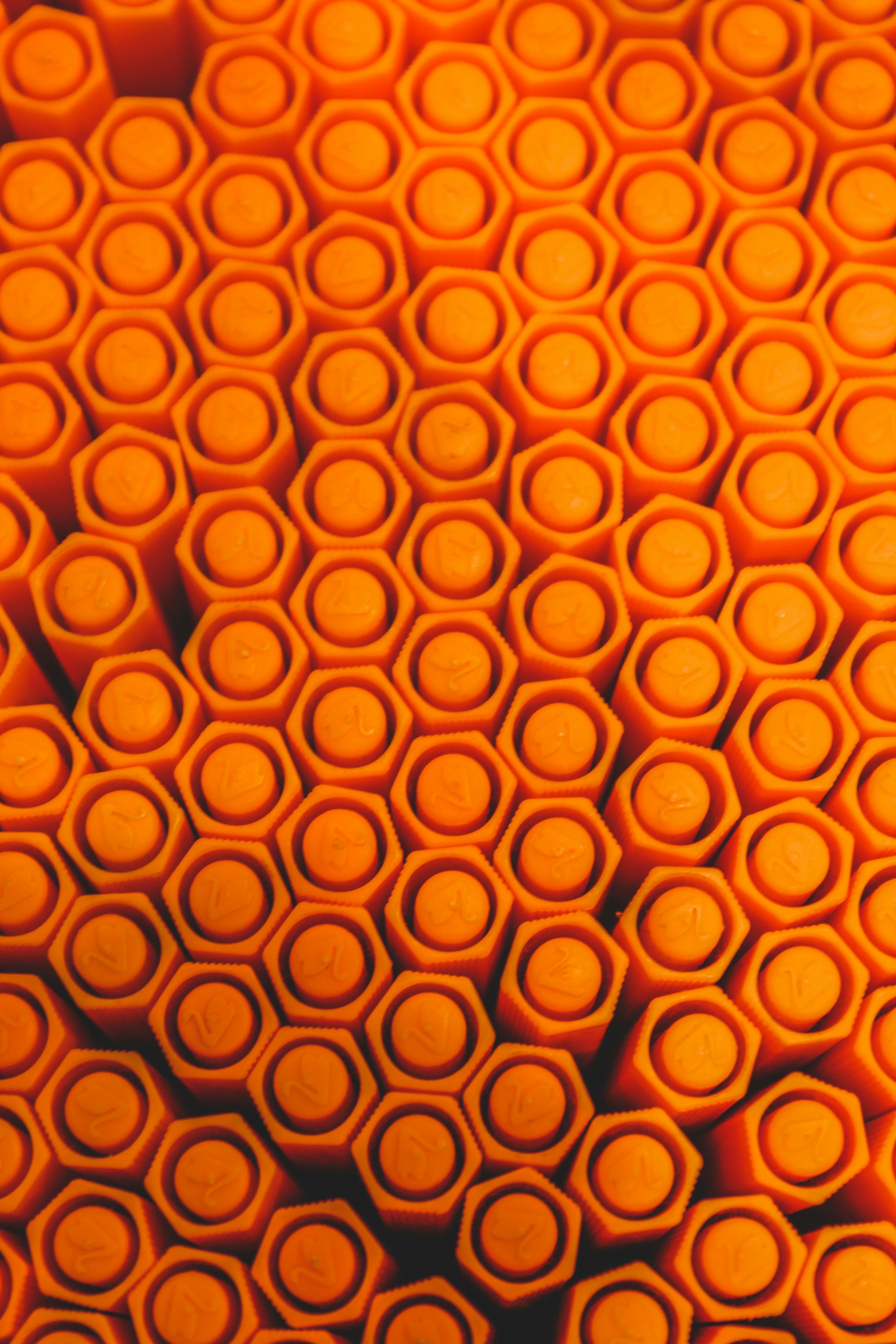 Orange Highlighters in Close Up Shot · Free Stock Photo