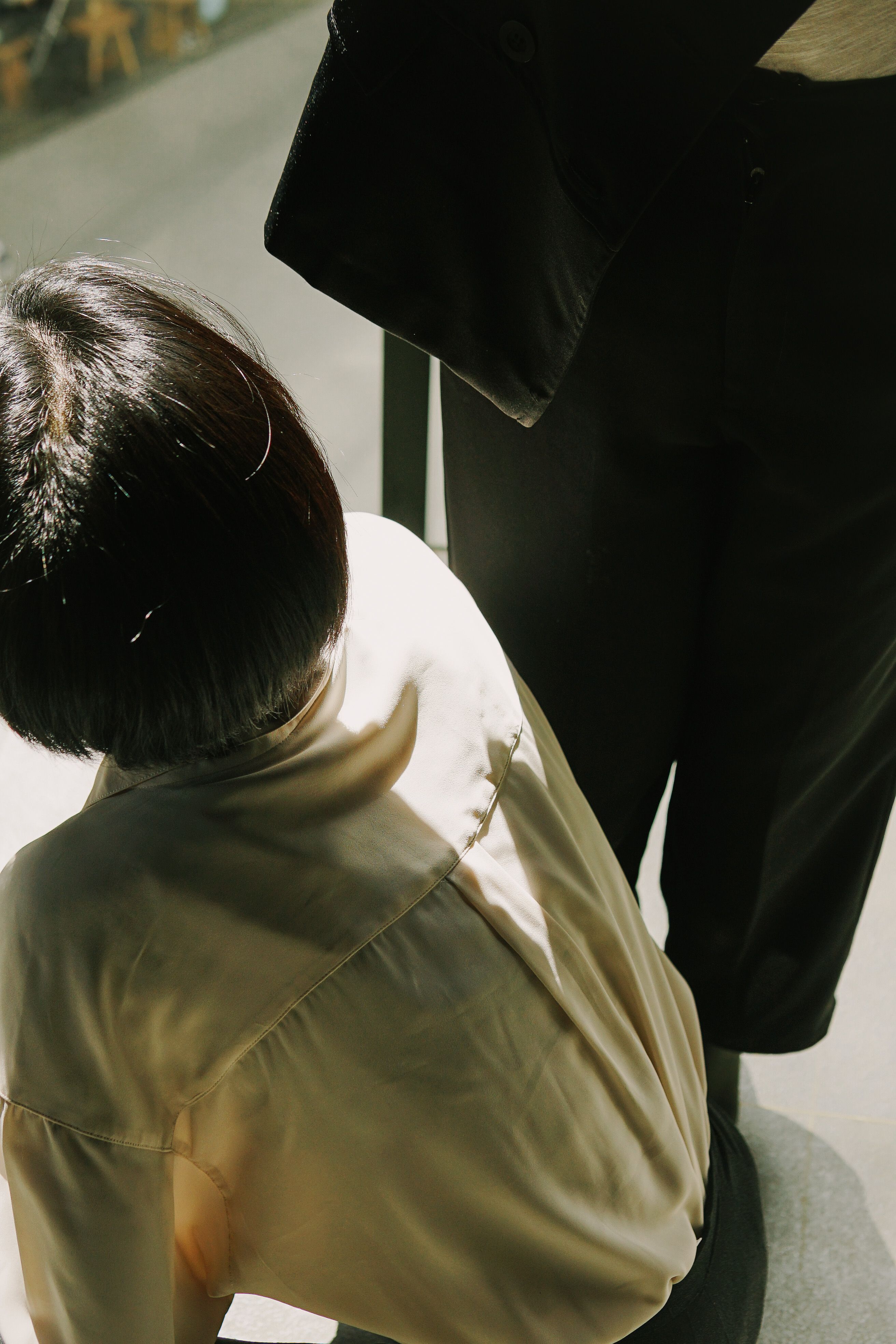 A Person in White Long Sleeve Shirt · Free Stock Photo