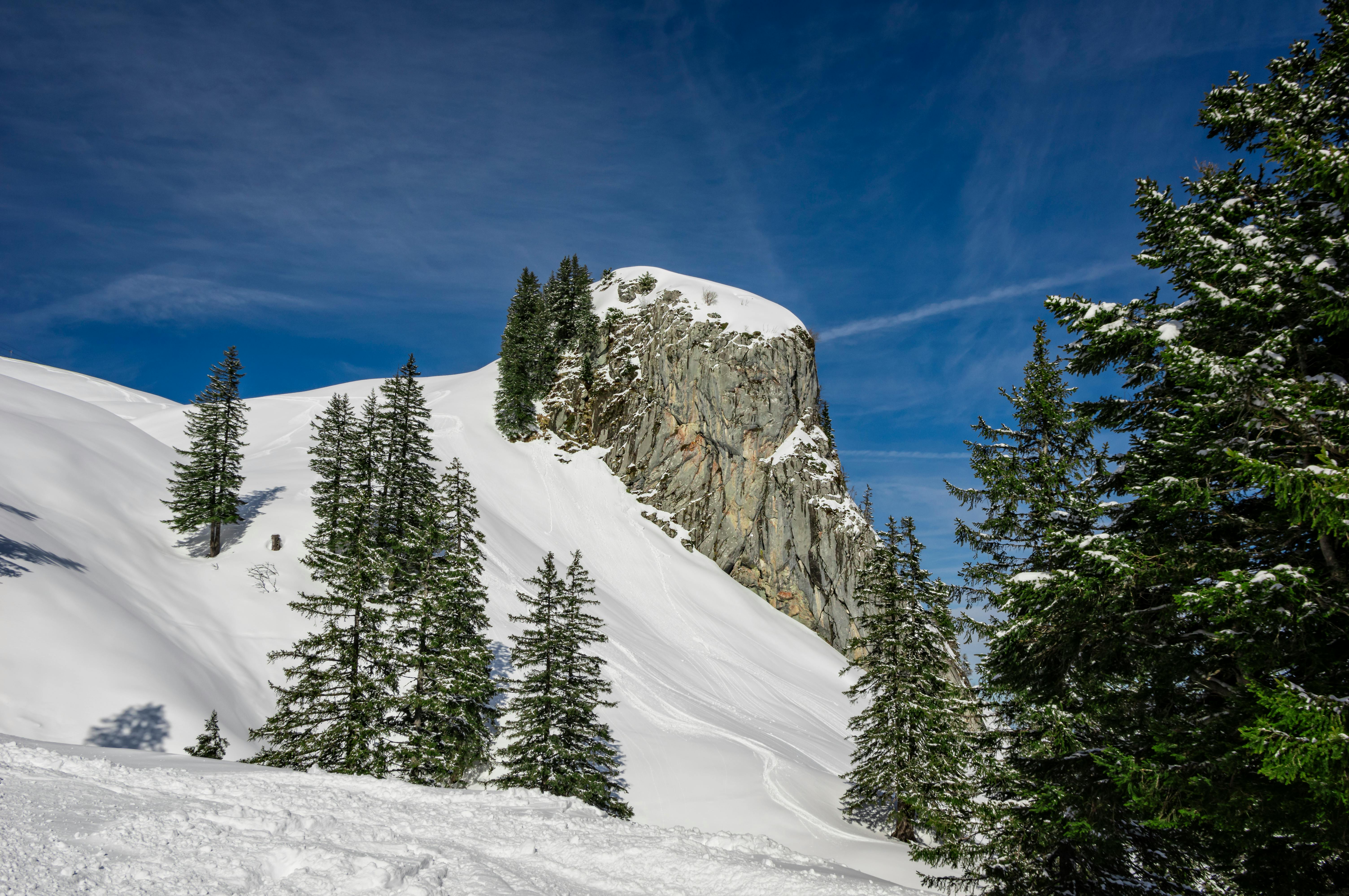 Scenic View of the Snow Covered Rock Formation · Free Stock Photo