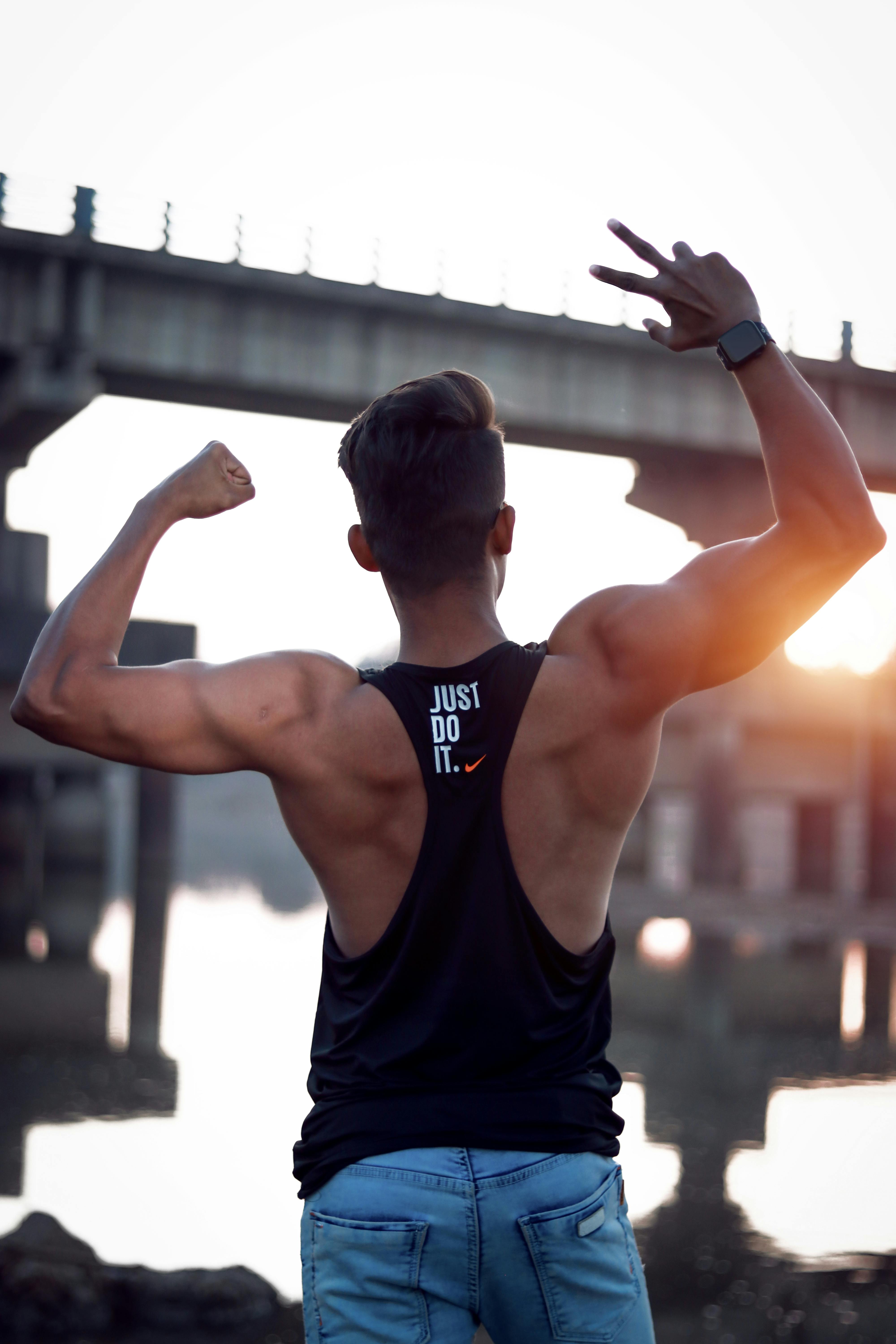 A Muscular Back View of a Man · Free Stock Photo
