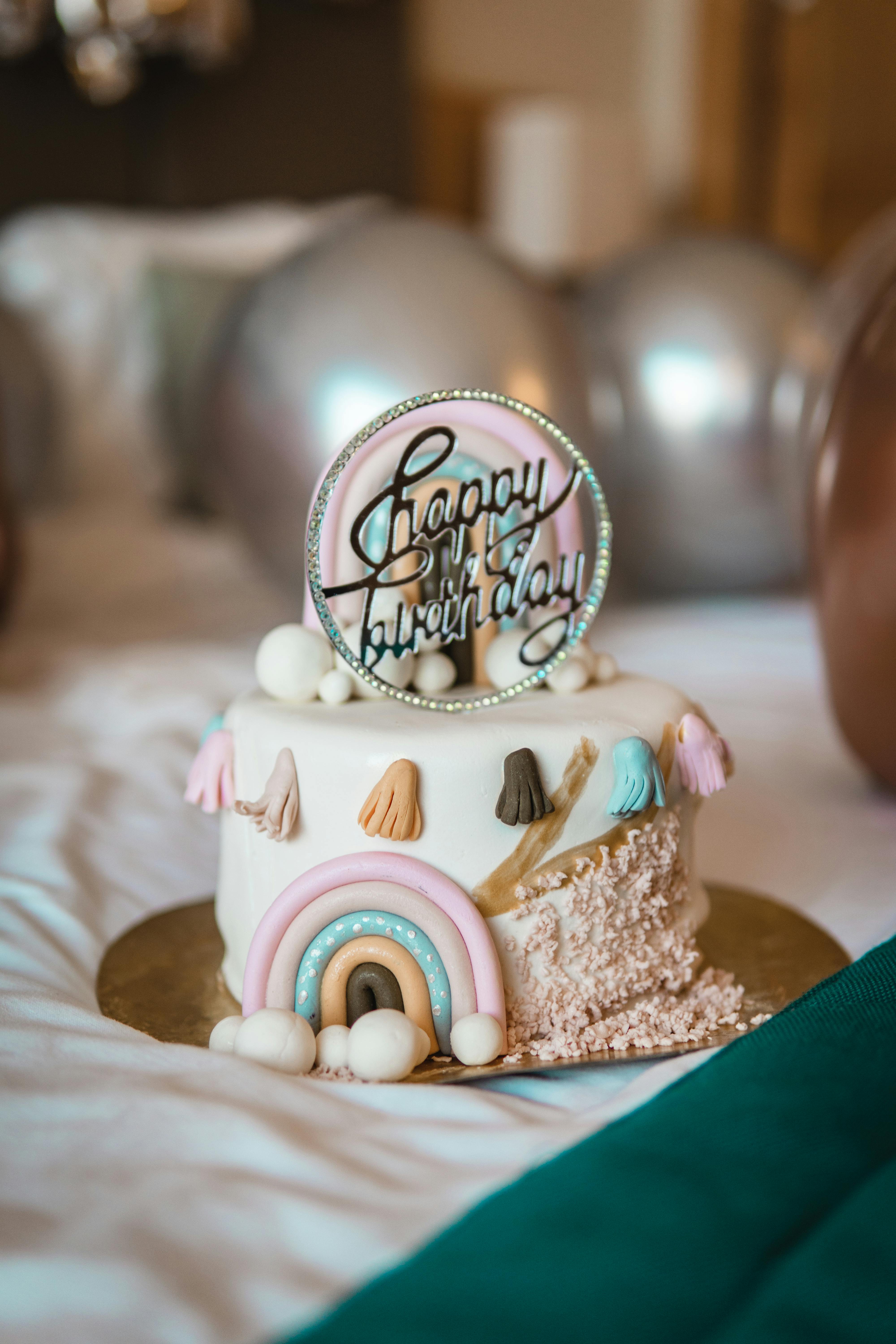 A Boho Designed Birthday Cake · Free Stock Photo