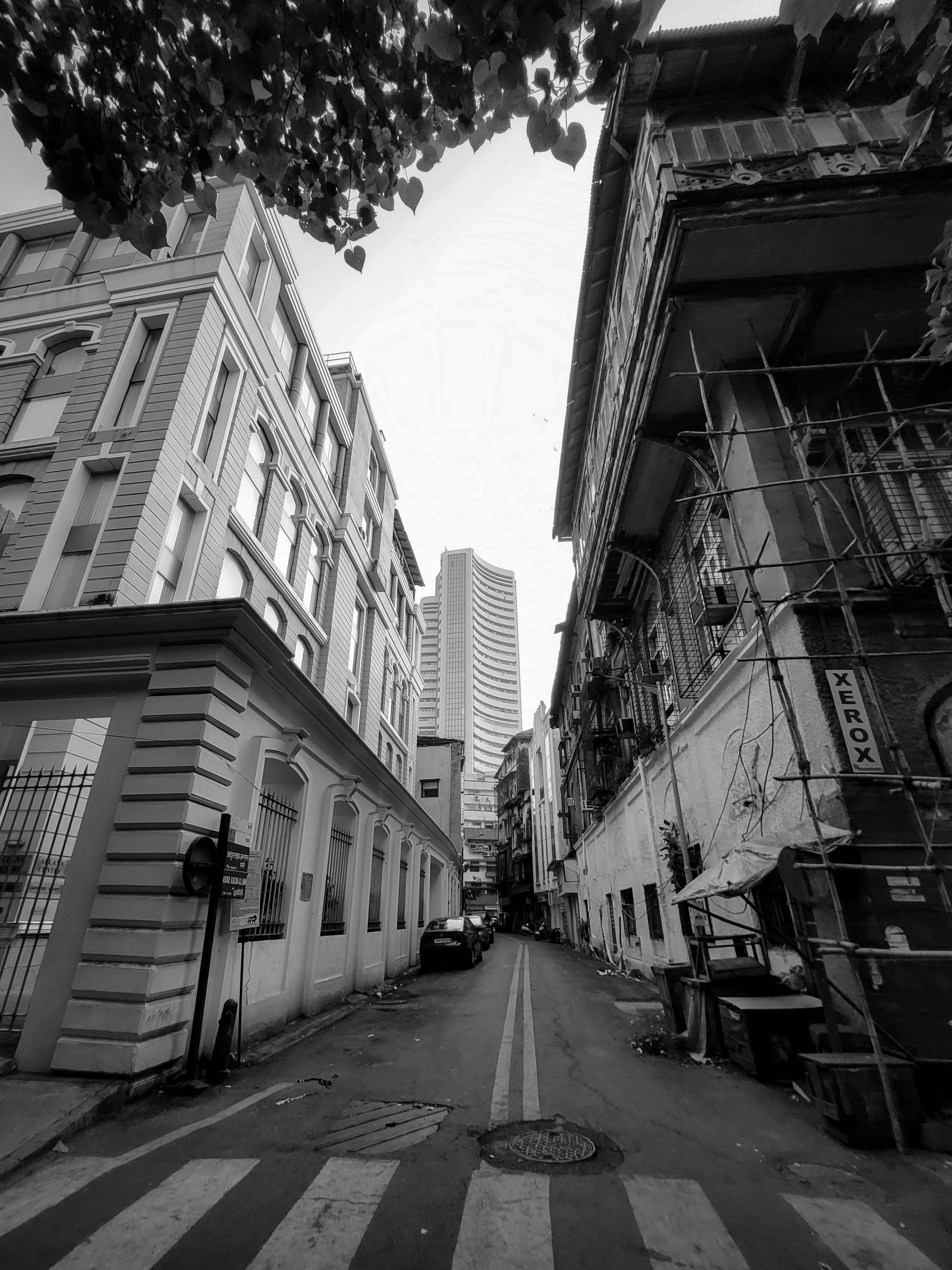 Grayscale Photo of a City Street · Free Stock Photo