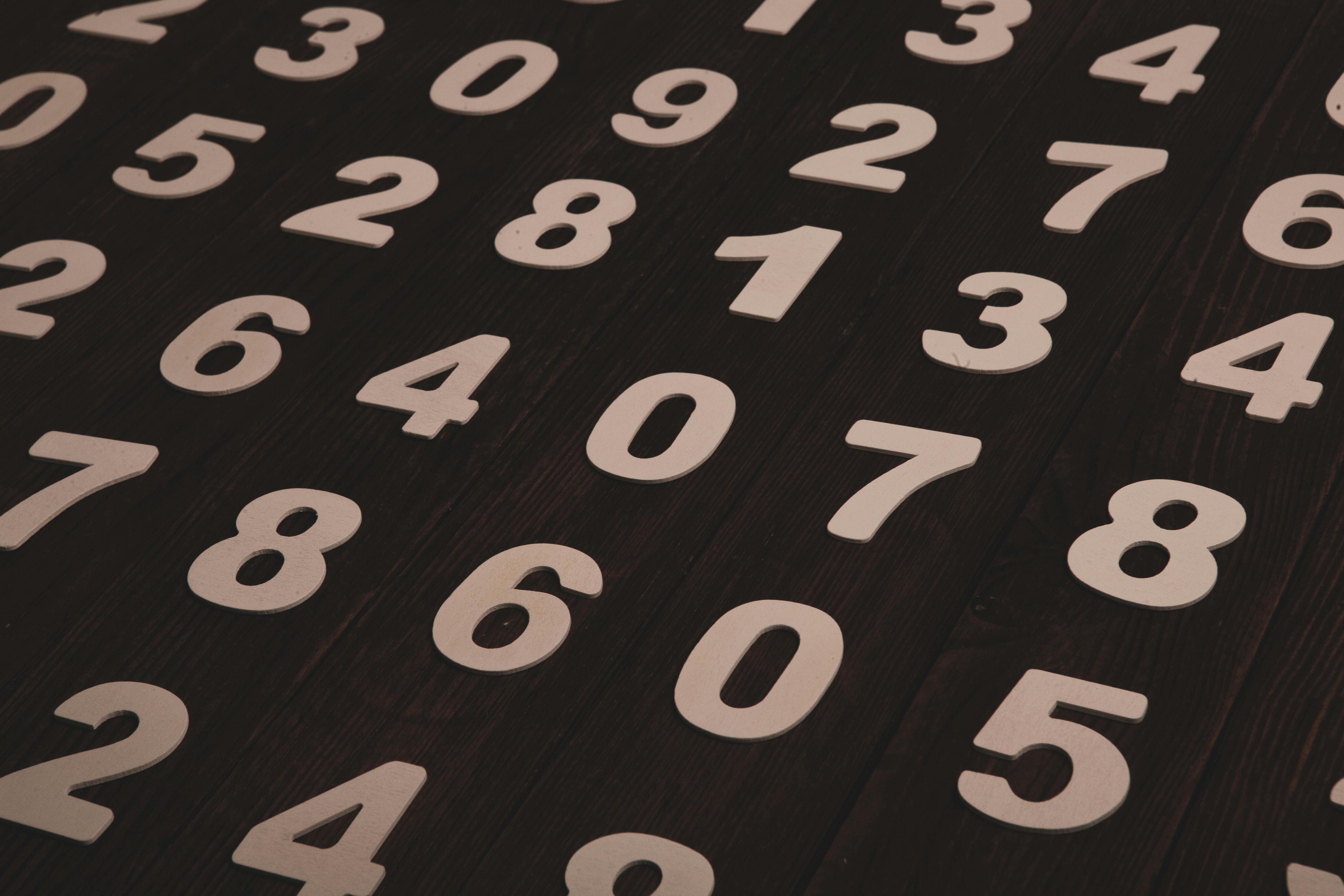 Brown Numbers Cutout Decors · Free Stock Photo