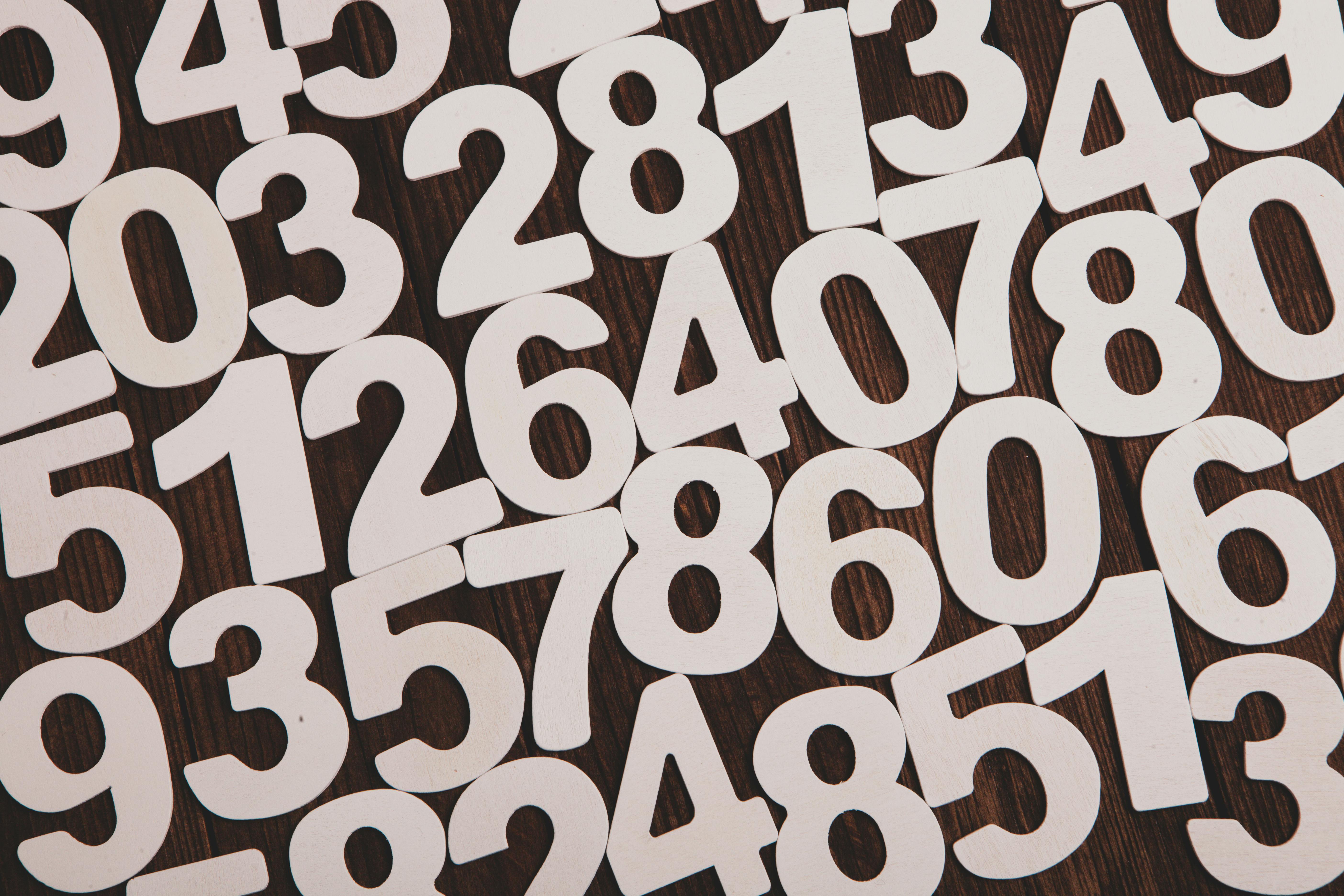 Brown Numbers Cutout Decors · Free Stock Photo