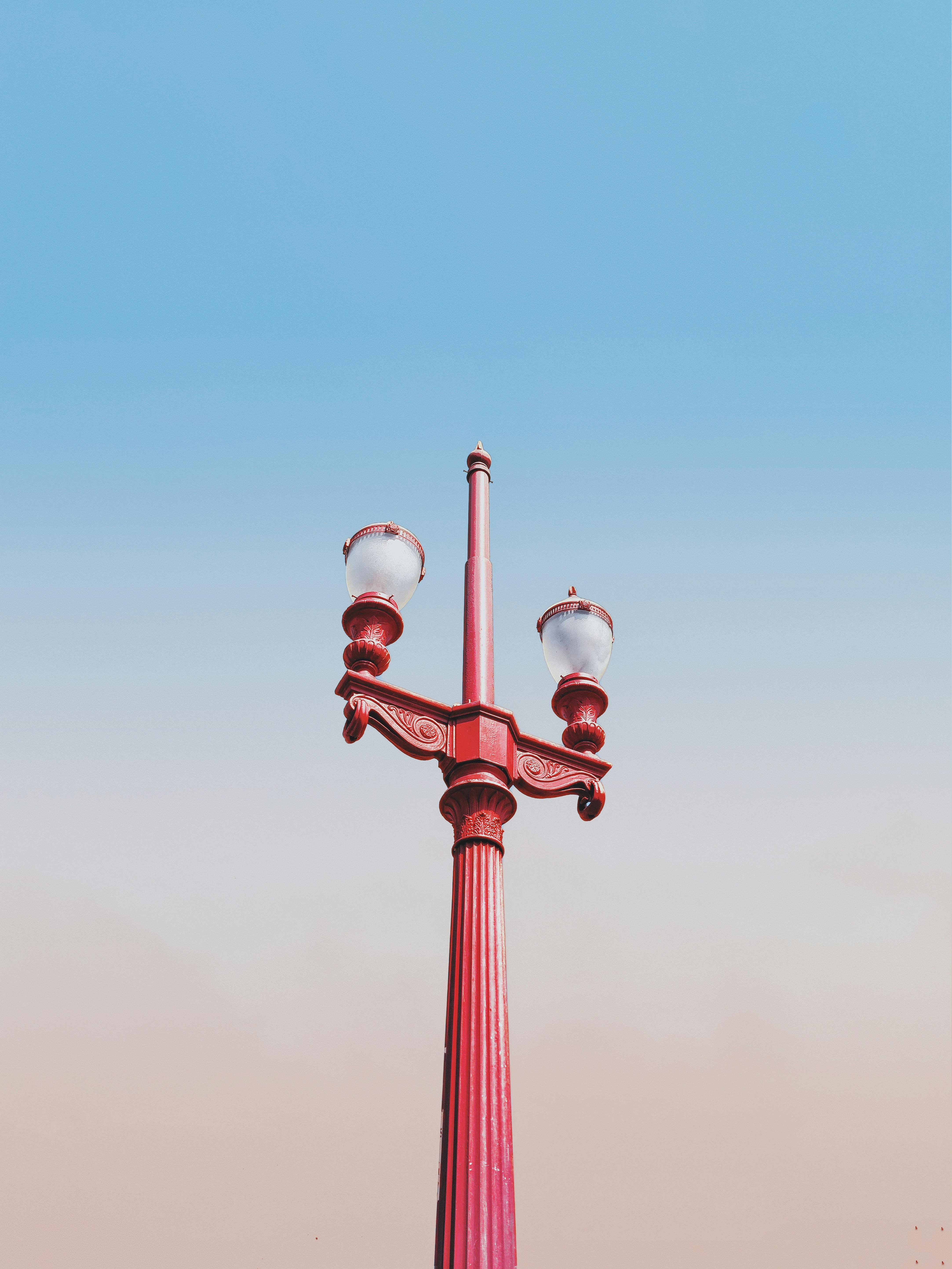Photo of a Red Lamp Post · Free Stock Photo