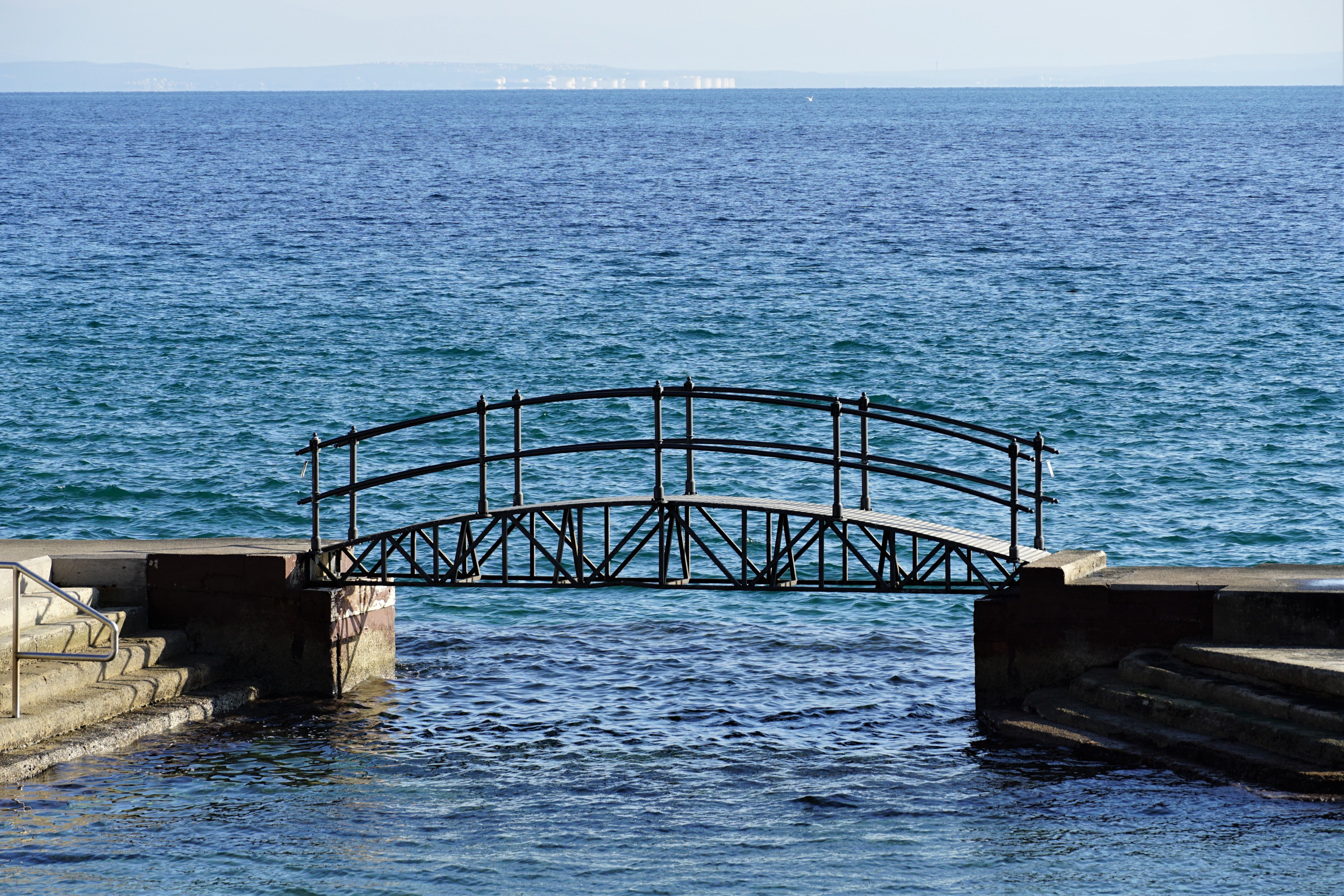Breakwater Metal Bridge · Free Stock Photo