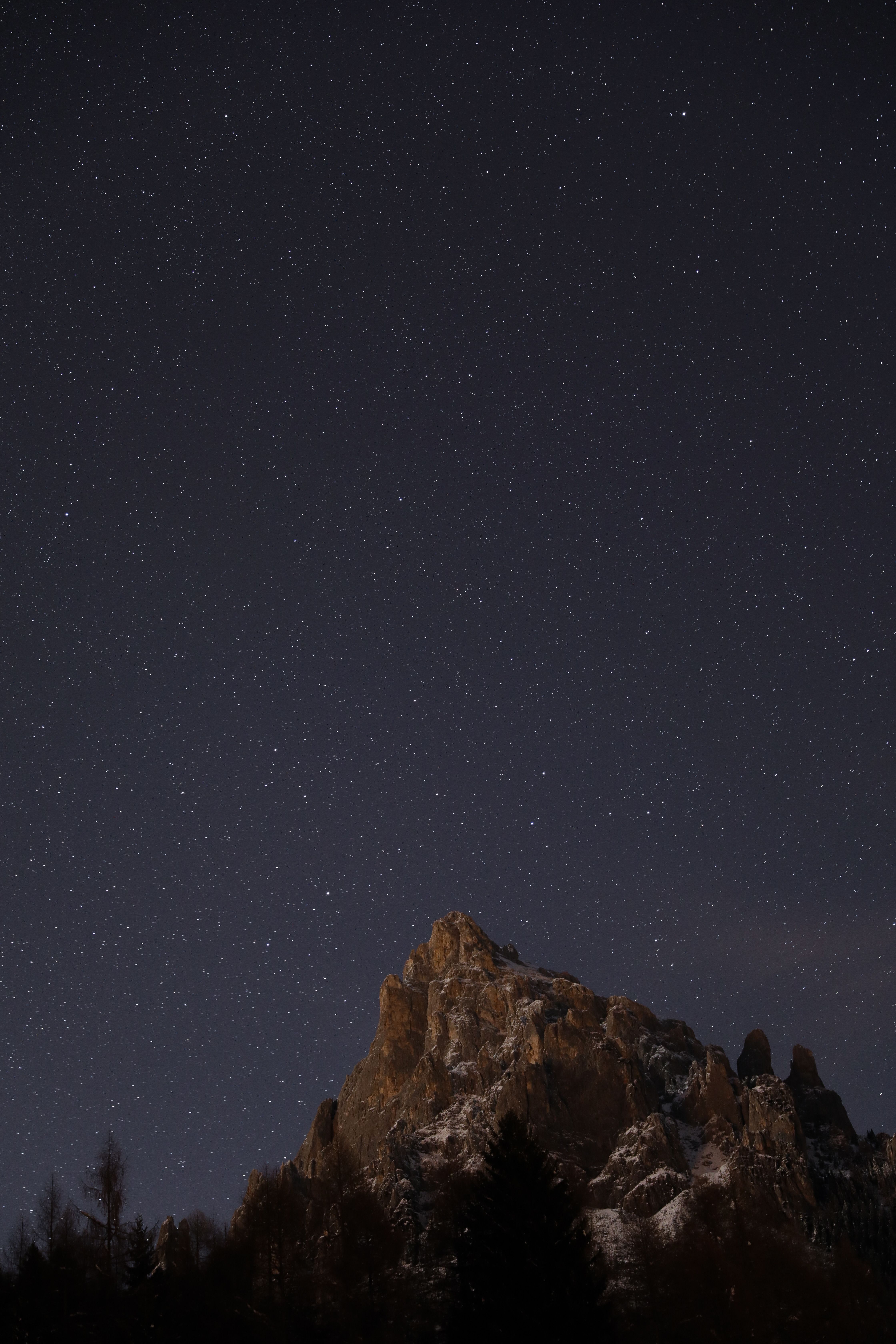 Stars in the Sky over a Mountain · Free Stock Photo