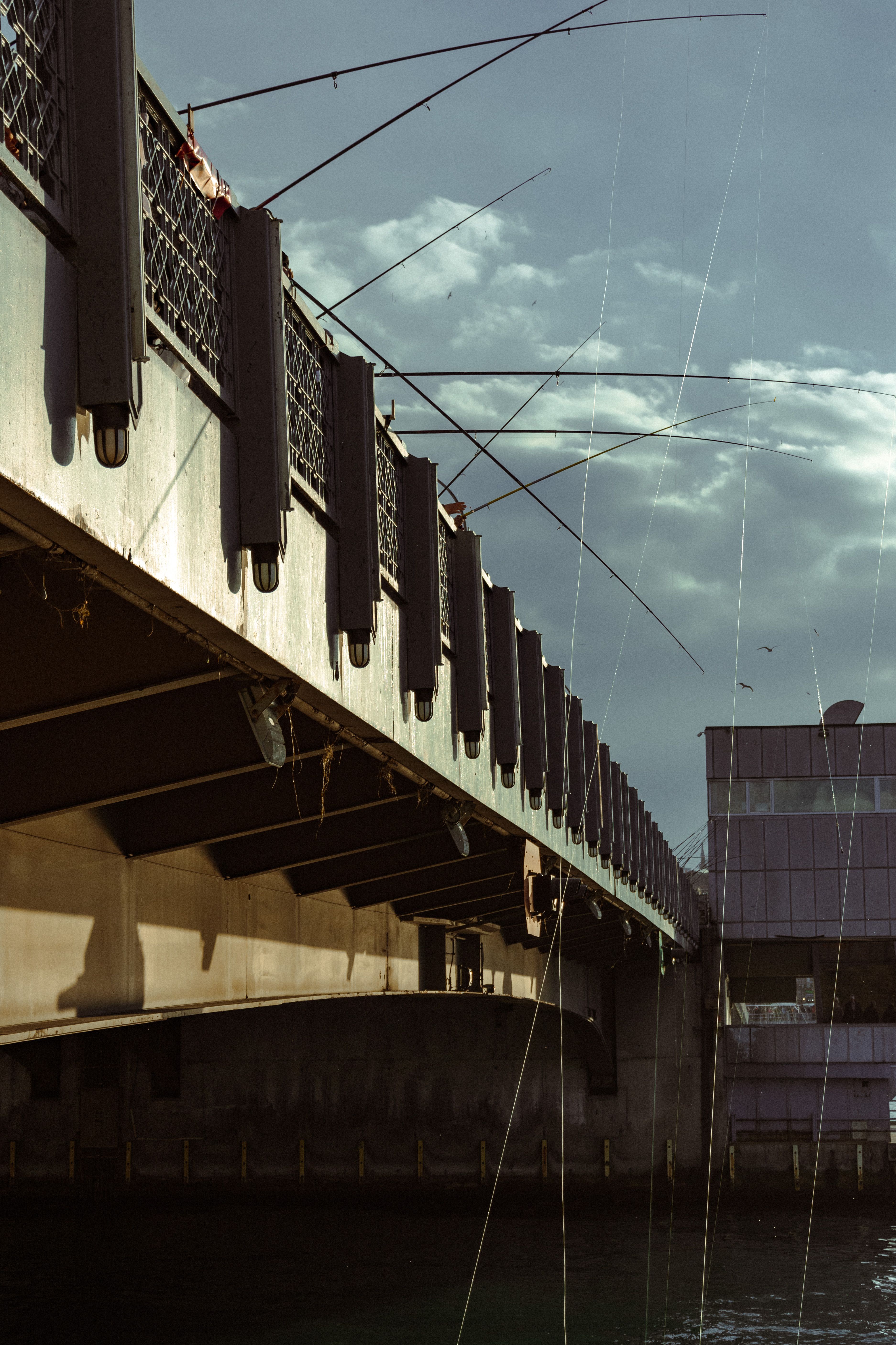 Ferry on River near Bridge · Free Stock Photo