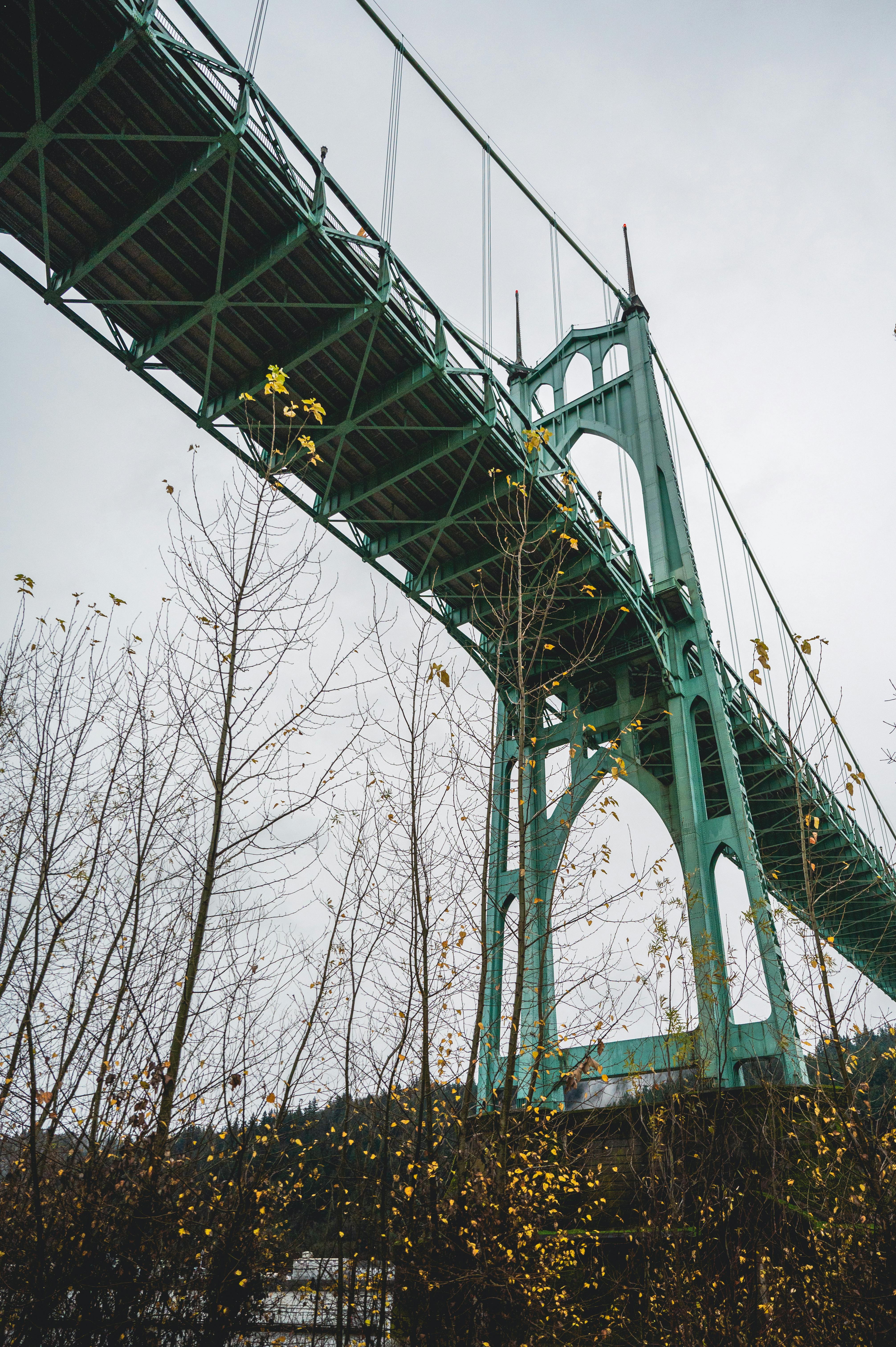Historic Iconic Suspension Bridge in Portland · Free Stock Photo