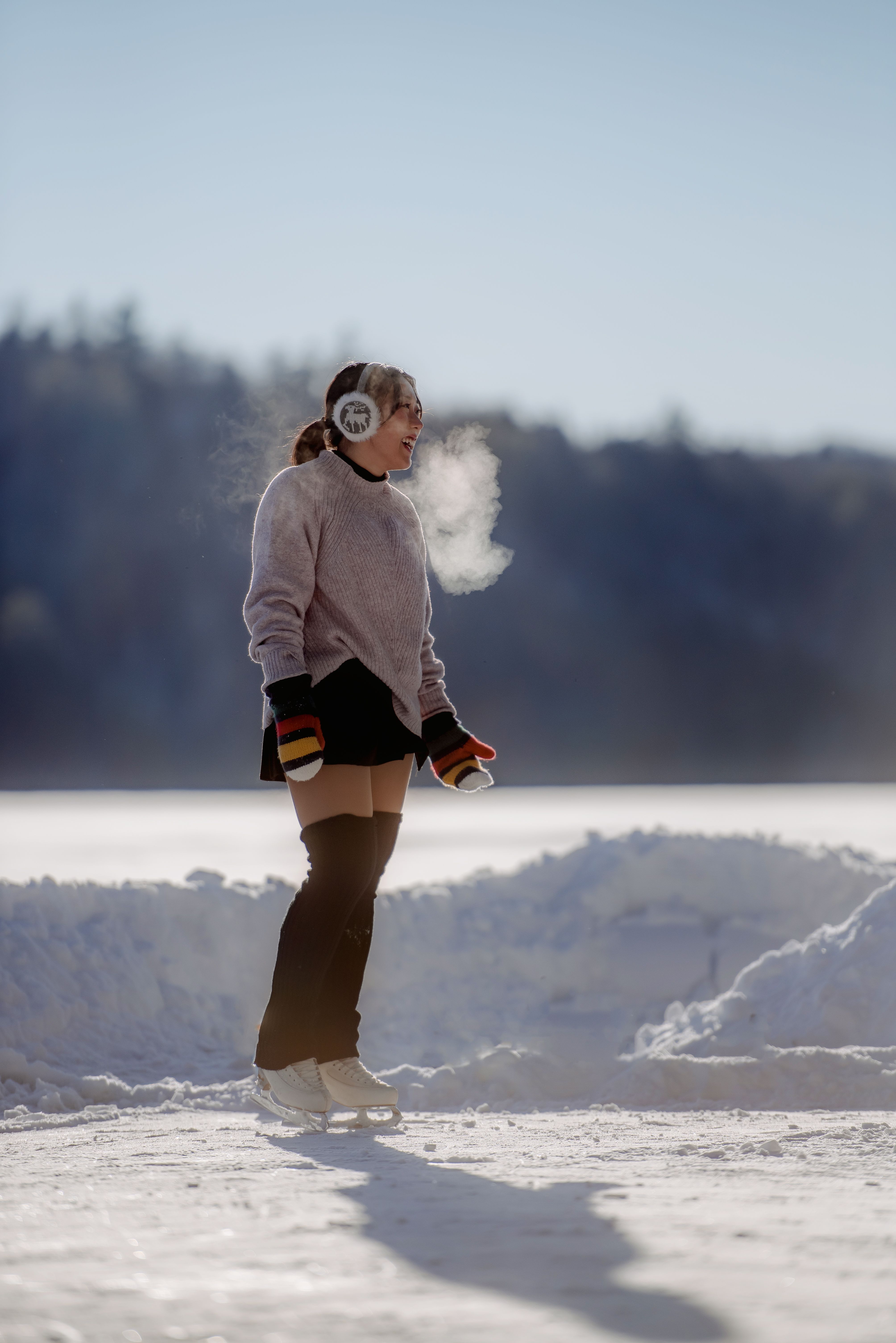 Woman in Ice Skates on Snow · Free Stock Photo