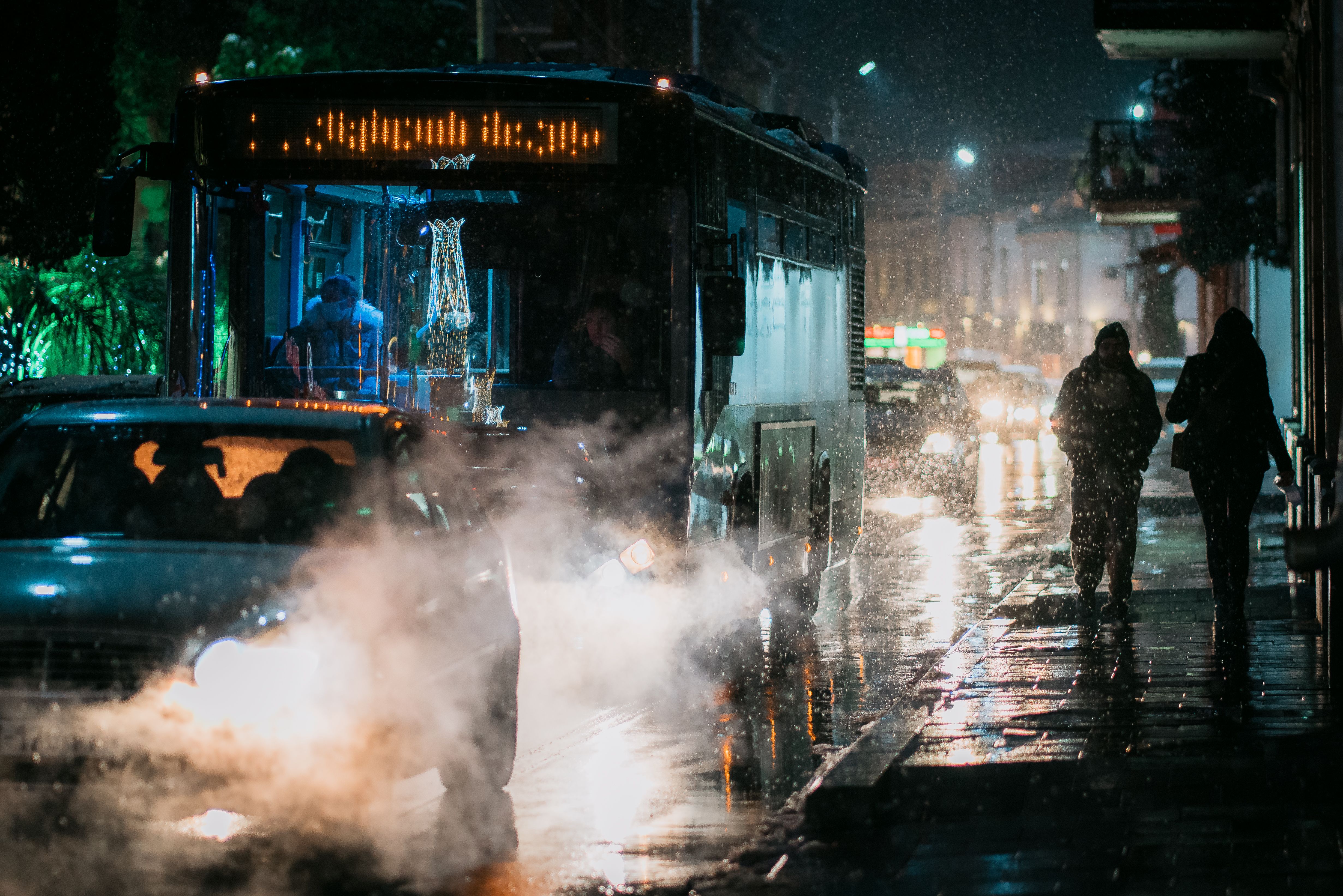 People Walking on the Street at Night · Free Stock Photo