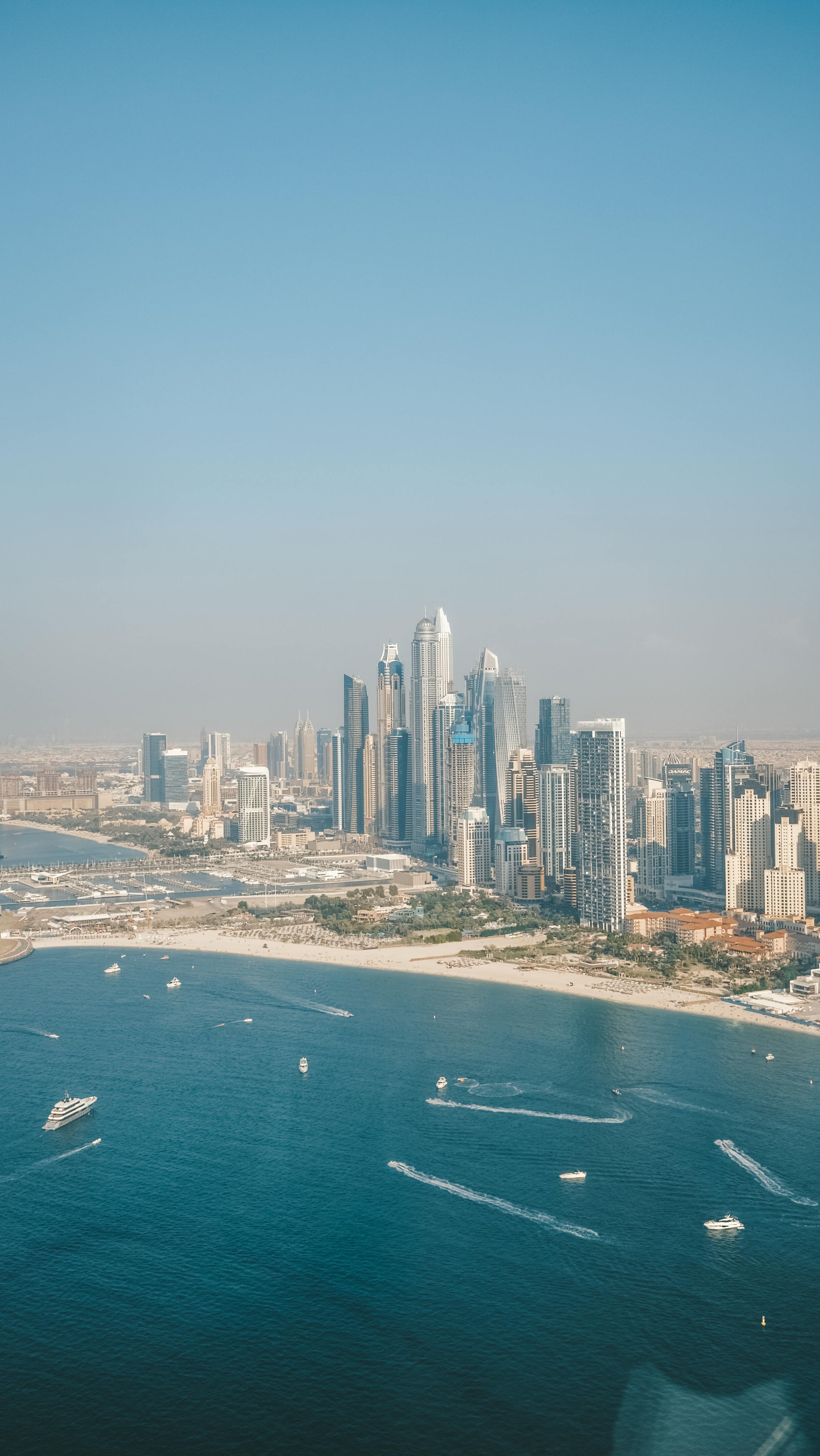 Aerial View of City Buildings near the Sea · Free Stock Photo