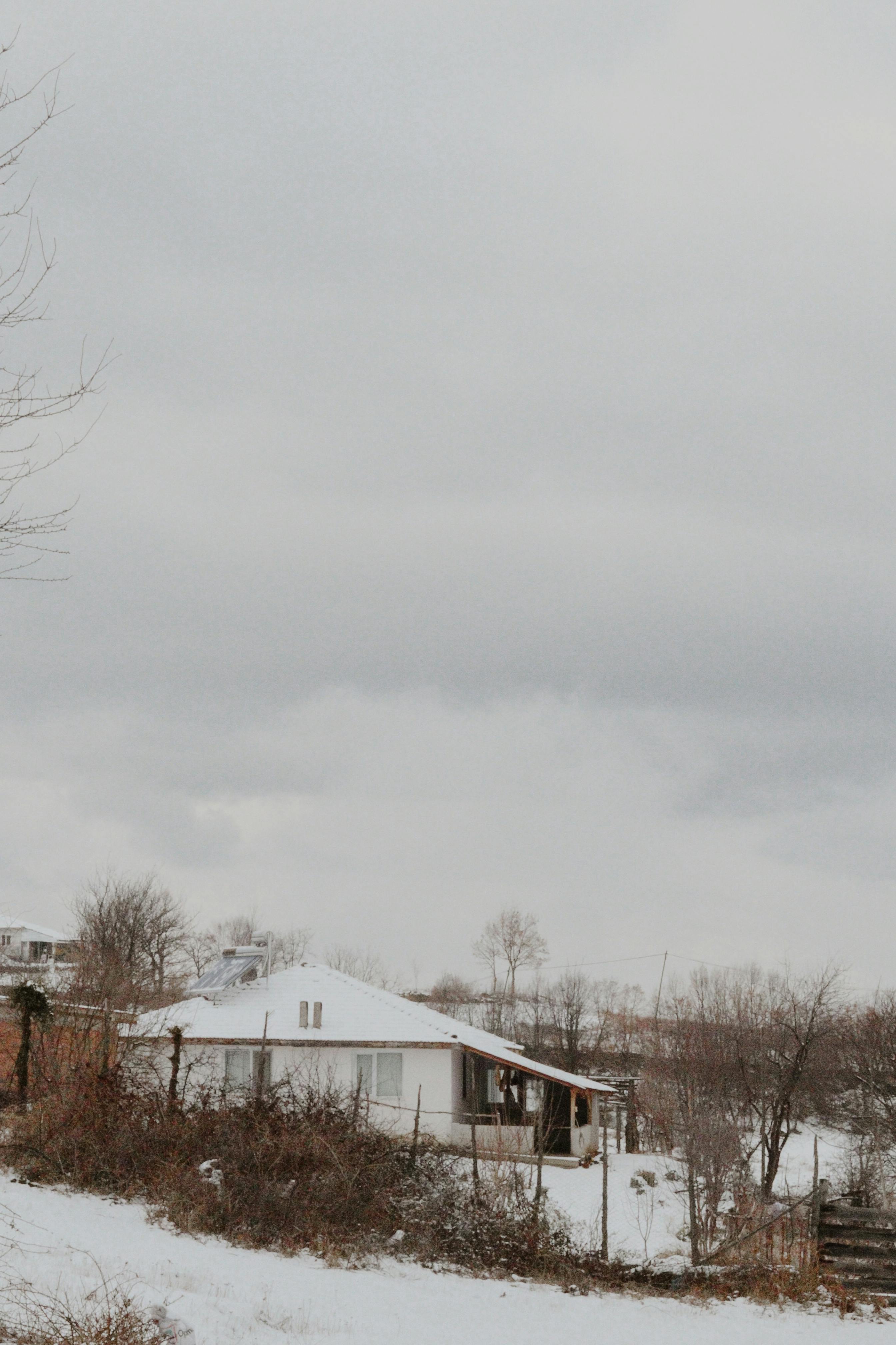 Snow Covered Landscape Under the Cloudy Sky · Free Stock Photo