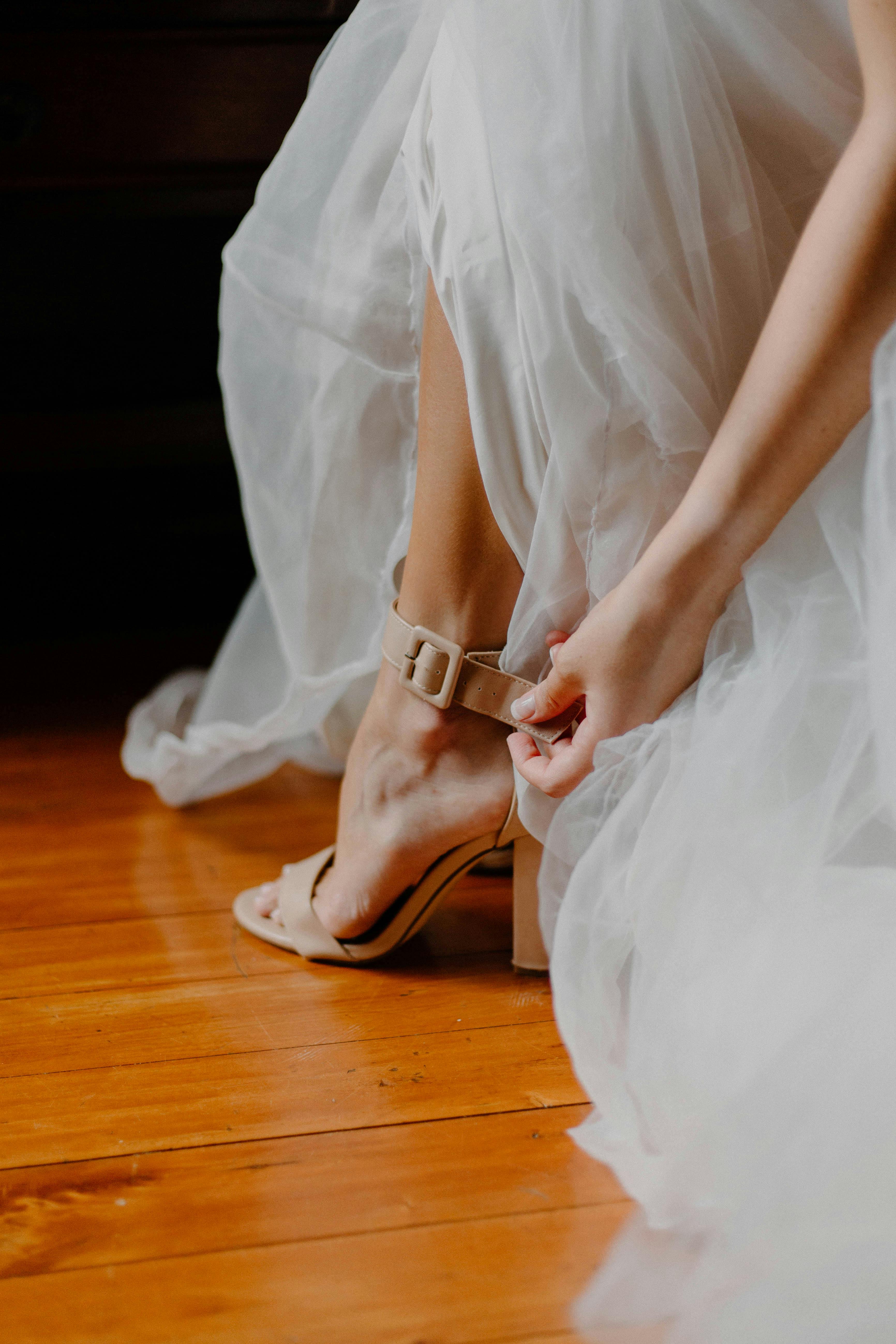 Close-up View of Bride High Heels · Free Stock Photo