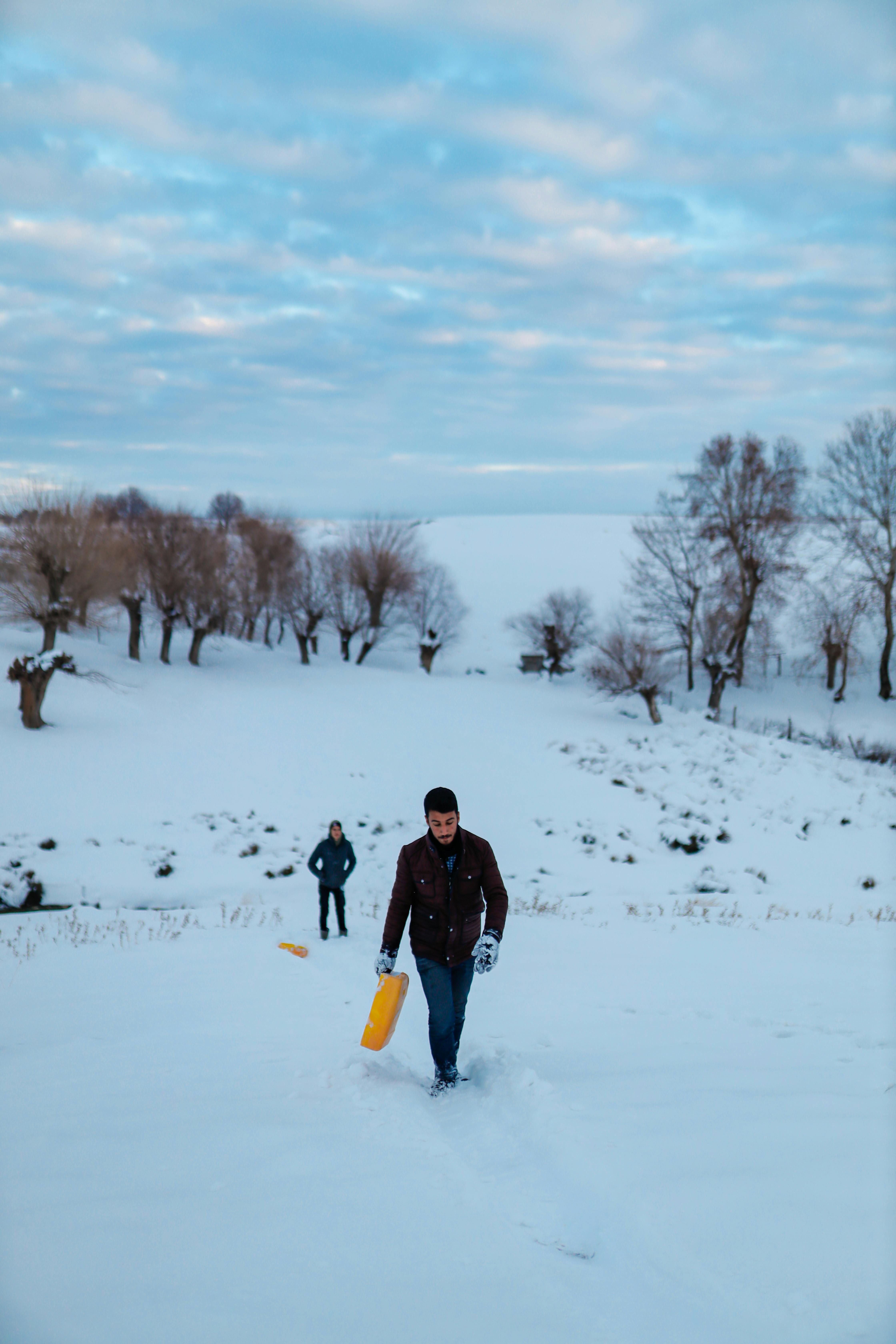 Man Walking on Snow · Free Stock Photo