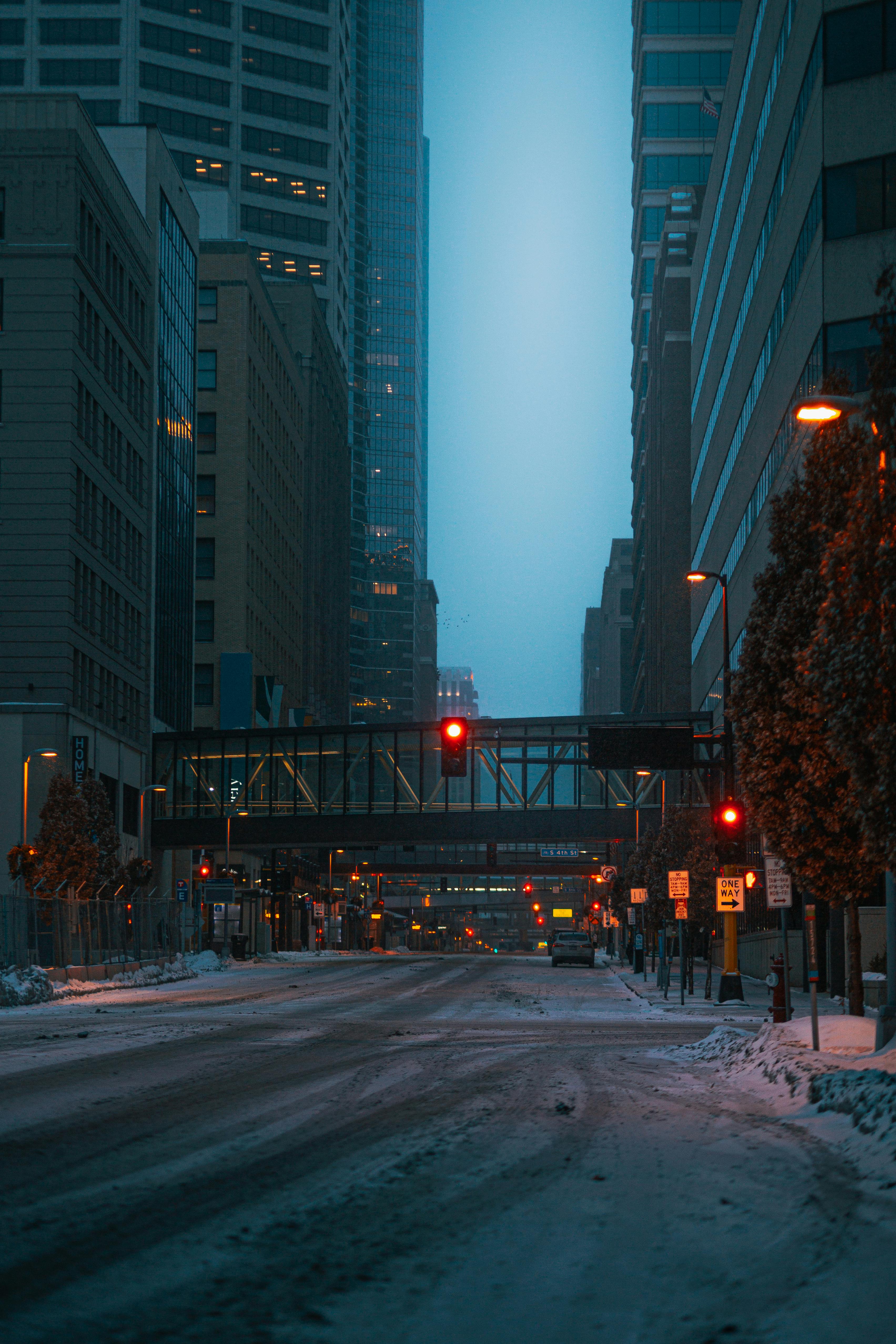 Snow-Covered Street in the City · Free Stock Photo