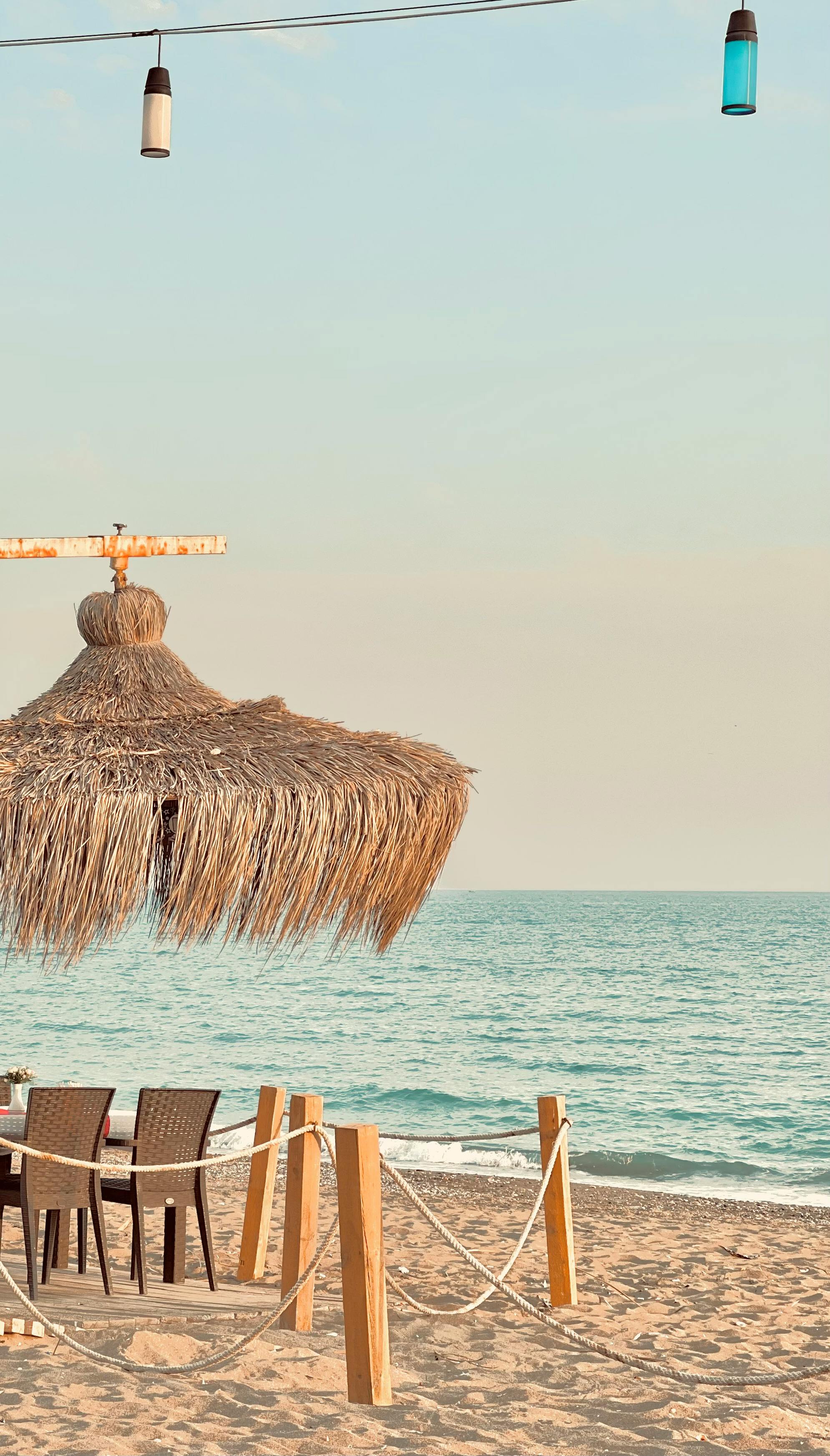 Beach Umbrella on Beach · Free Stock Photo
